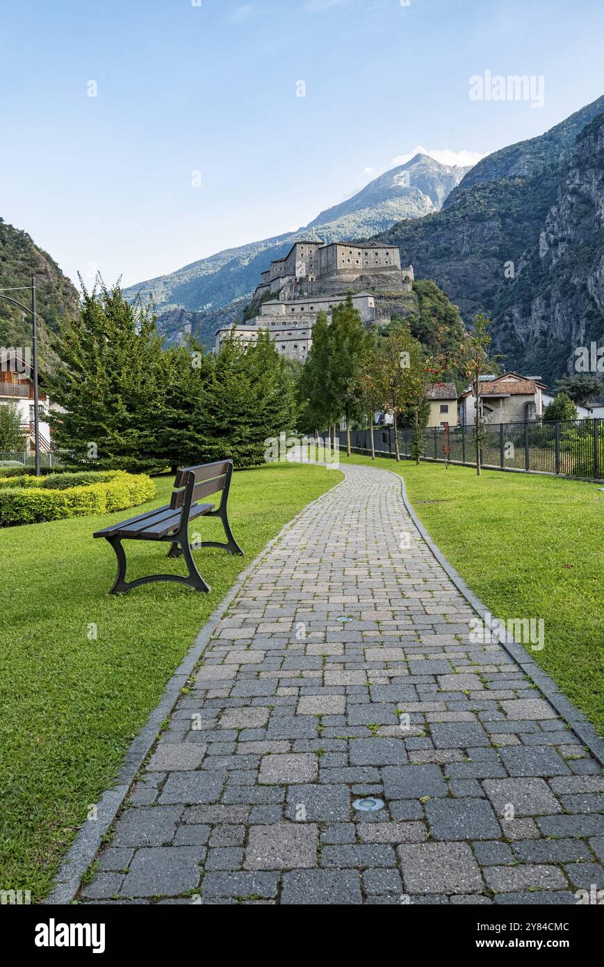 Bard fortress in the italian Alps Stock Photo - Alamy