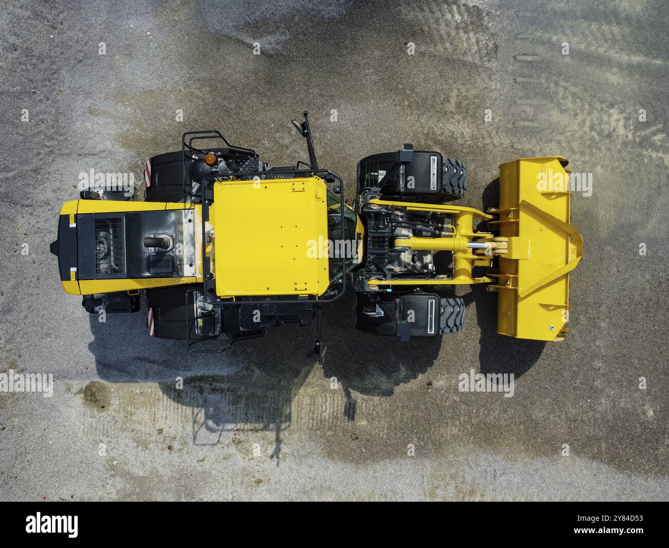 Top view of a bulldozer Stock Photo - Alamy