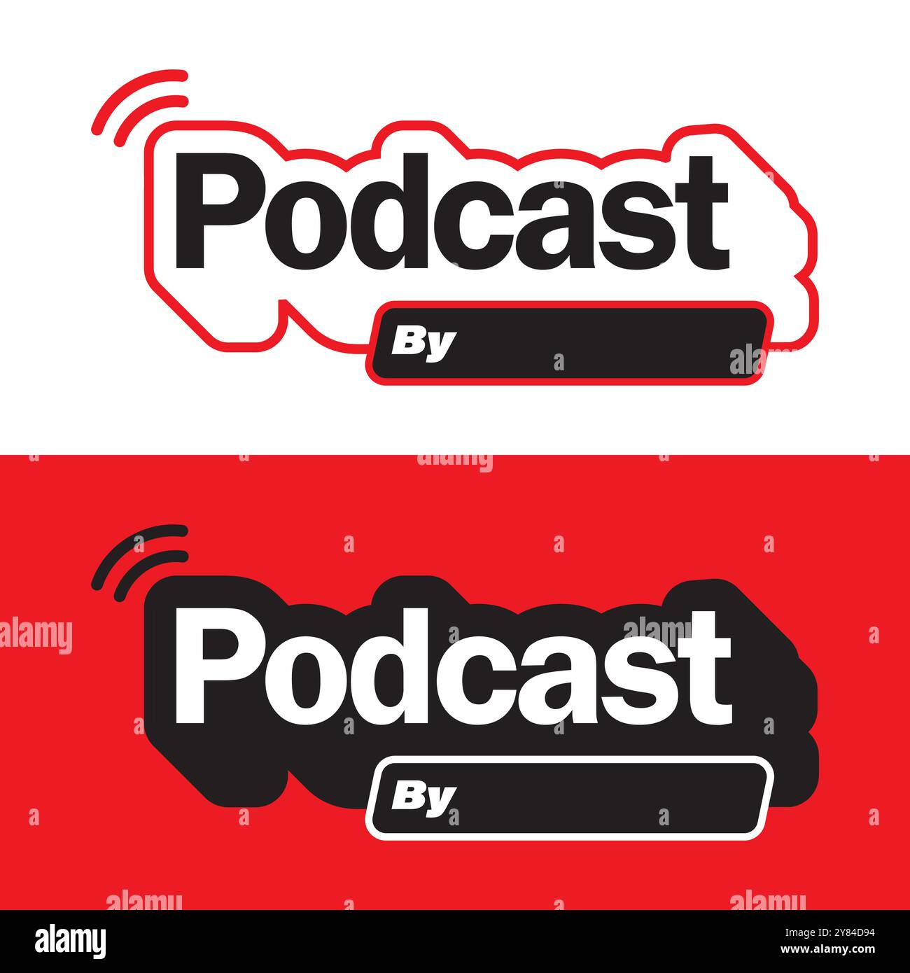 Podcast logo, Symbol icon for podcast live event, logo design template ...
