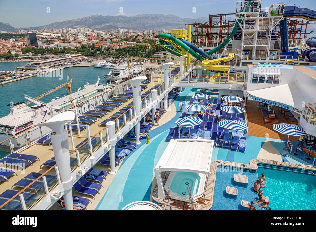 Split Croatia,Adriatic Mediterranean Sea,Norwegian Cruise Line ship,NCL ...