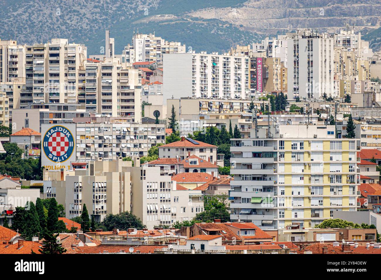 Split Croatia,high rises city skyline,residential apartment buildings ...