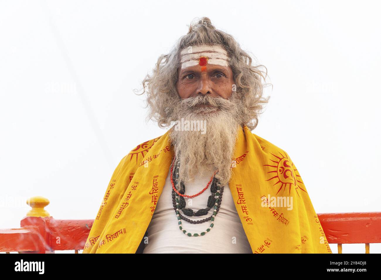 Sadhu on ghat steps hi-res stock photography and images - Alamy