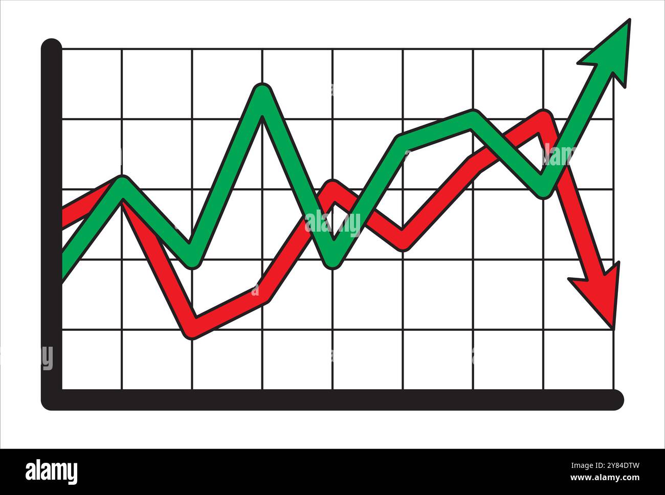 Profit and loss icon, arrow stocks illustration, business marketing ...