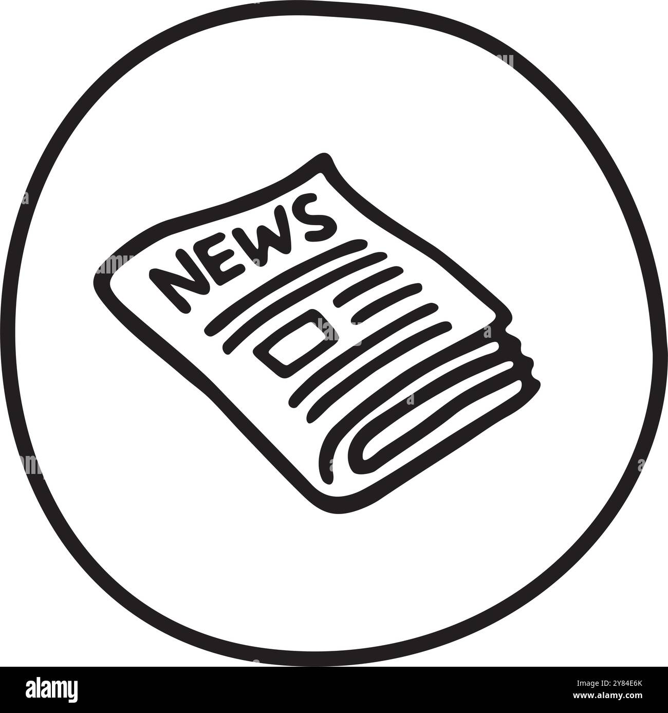 Newspaper hand drawn clipart Black and White Stock Photos & Images - Alamy