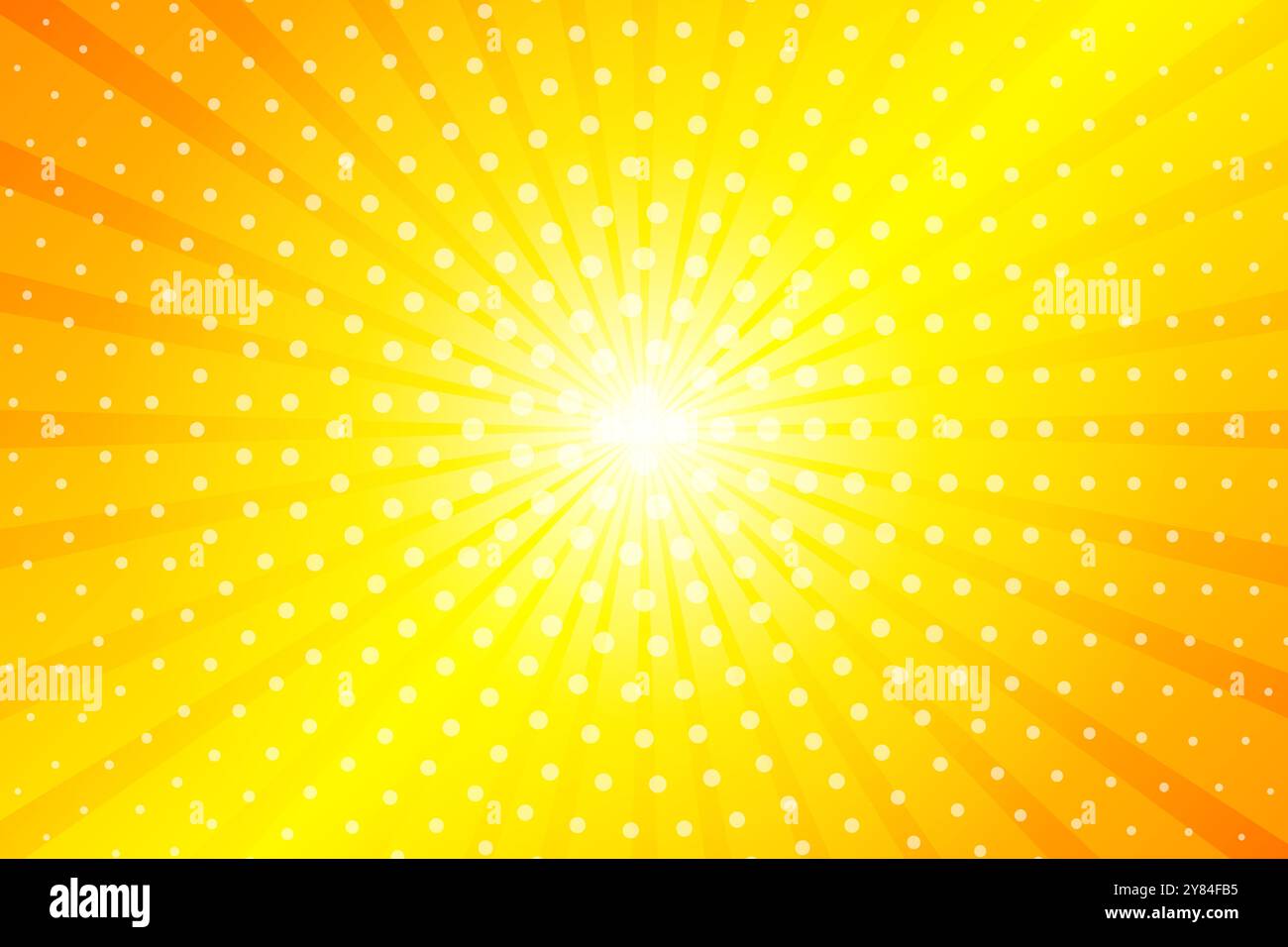 Vector illustration of a radiant sunburst pattern with dots, perfect ...
