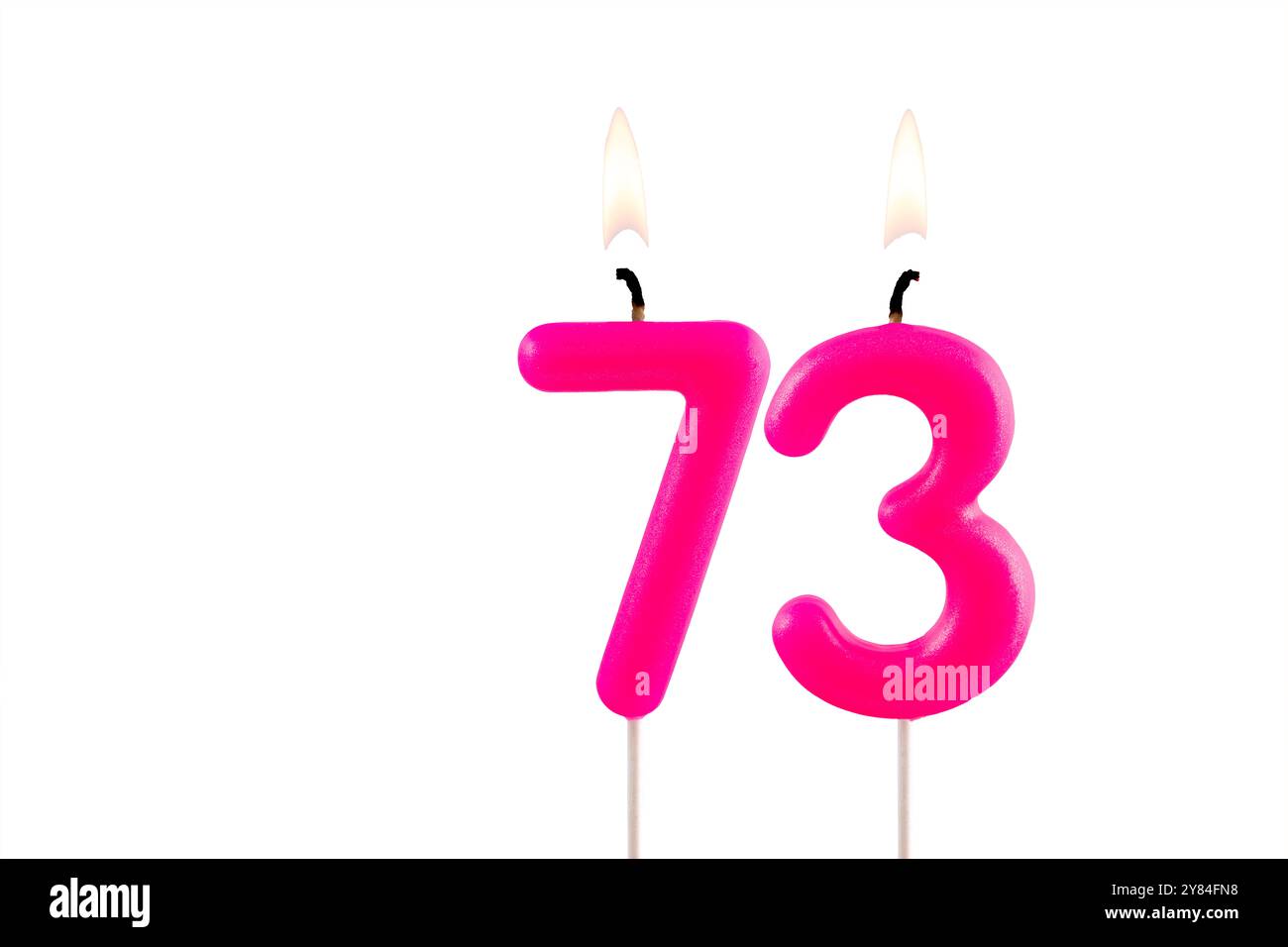 Birthday candle number 73 flame hi-res stock photography and images - Alamy