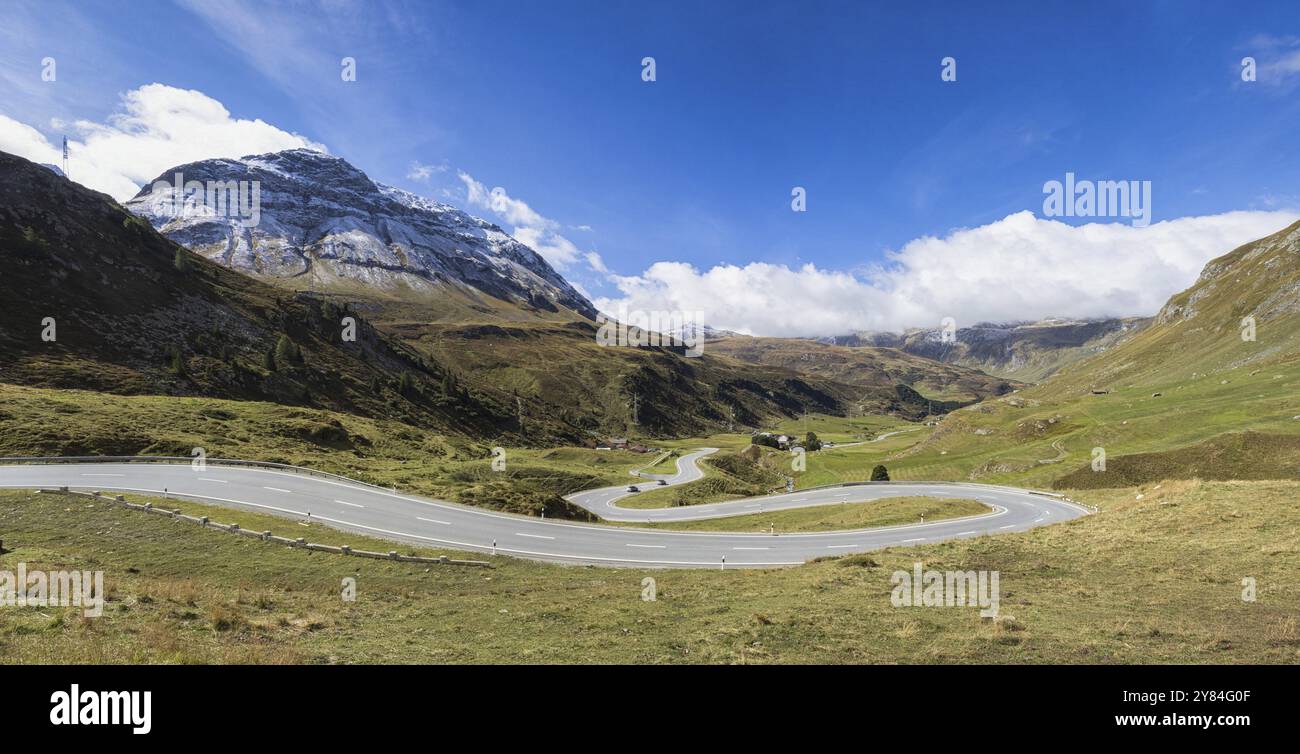 Alpine road on the Julierpass in Switzerland Stock Photo - Alamy