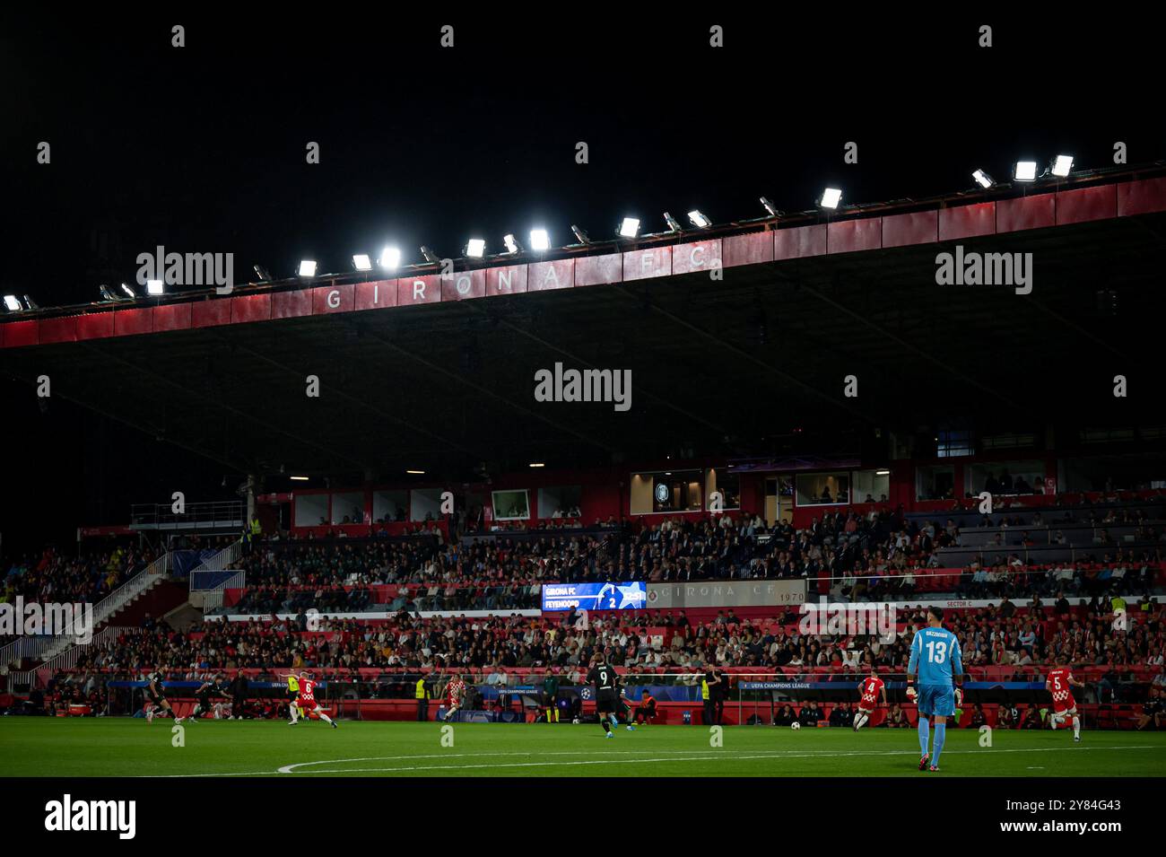 General view inside the stadium during a UEFA Champions League match ...