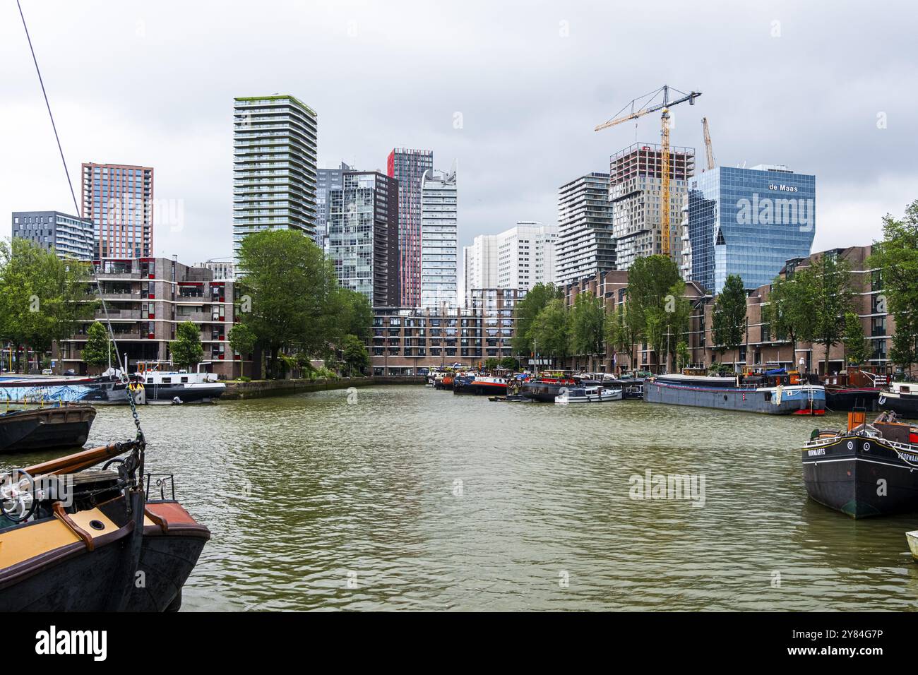 Modern architecture in the port of Rotterdam in Netherlands Stock Photo ...