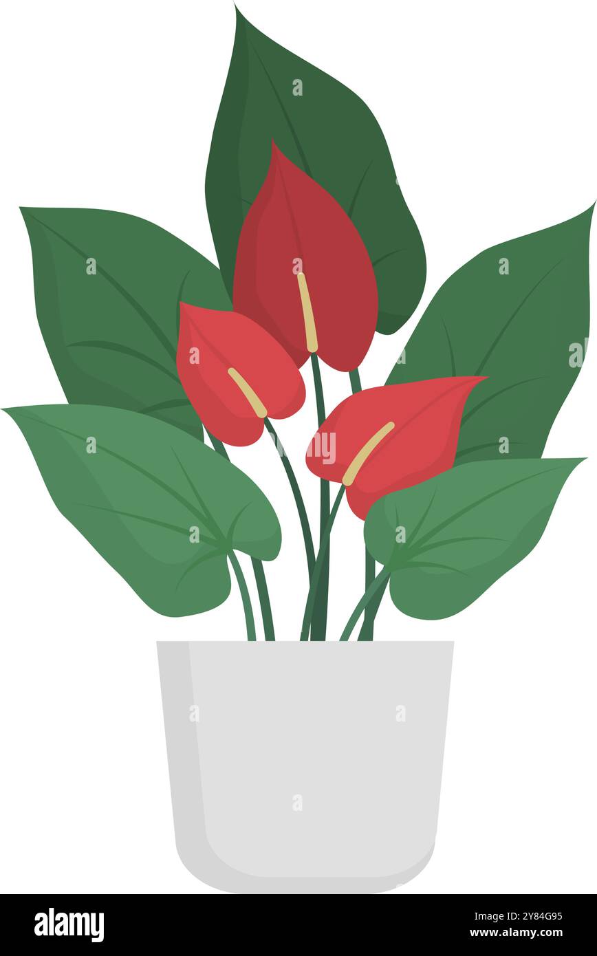 Lush green tropical plant growing Stock Vector Images - Alamy