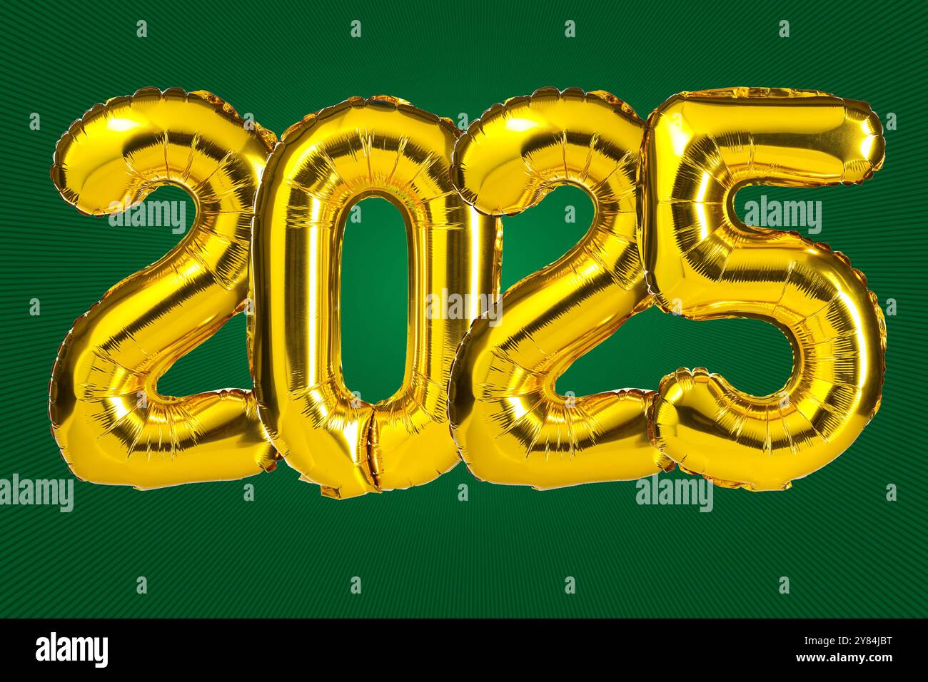 New Year 2025 celebration. Golden Yellow foil color balloons. 2025 ...