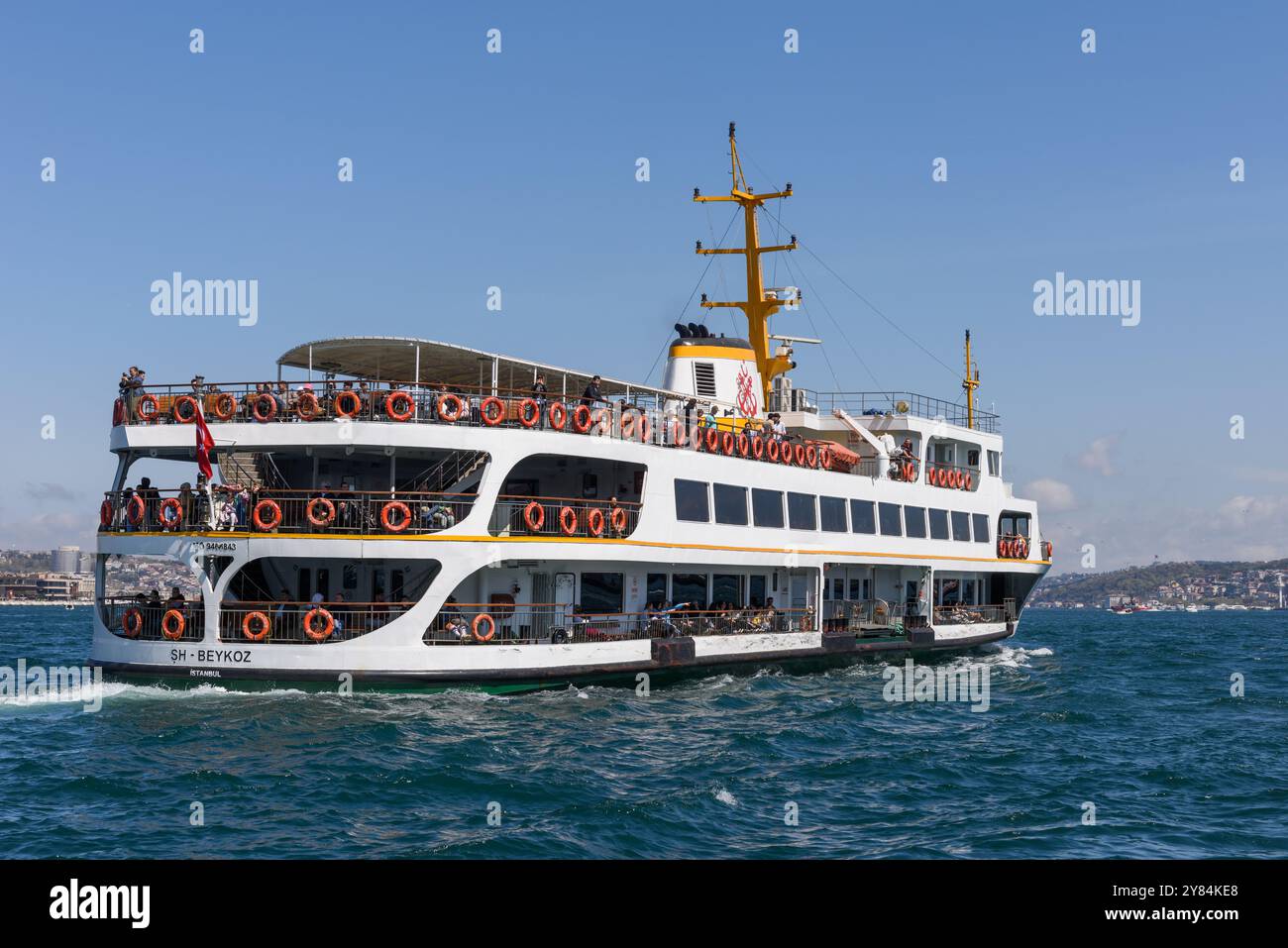 ISTANBUL-TURKEY, APRIL 8, 2024: Ferry from the pier to dock in Istanbul ...