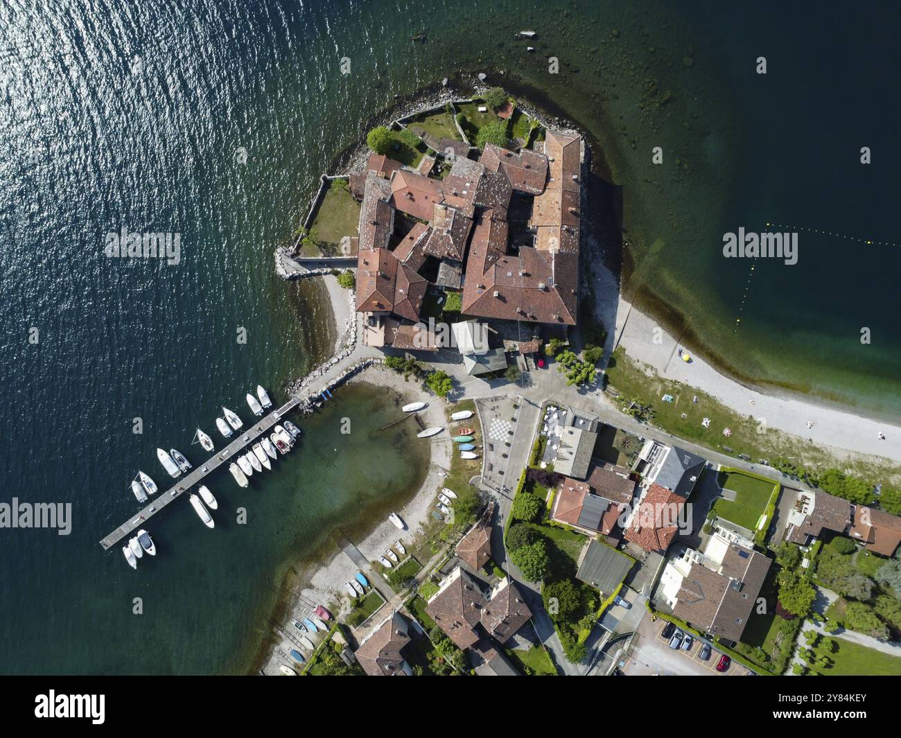 Aerial view of Lierna, a village on Lake Como Stock Photo - Alamy