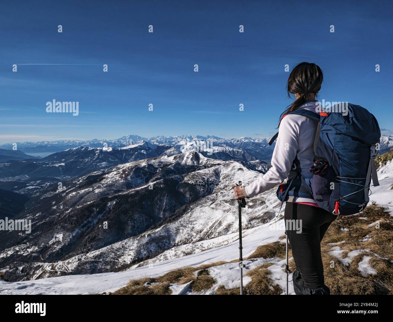 Trekking scene on alps hi-res stock photography and images - Alamy