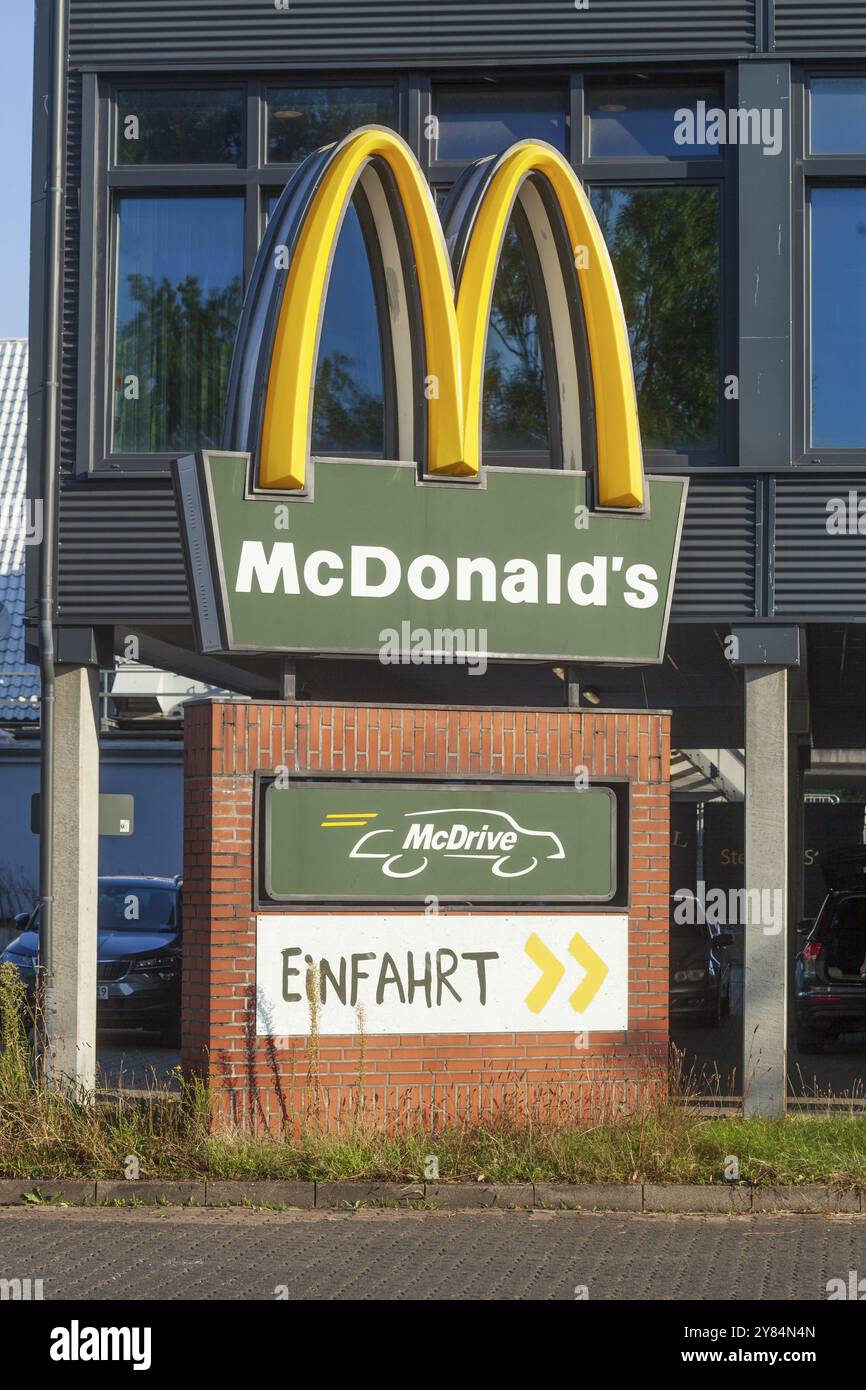 Logo of Mc Donald's, Mc Drive, Germany, Europe Stock Photo - Alamy