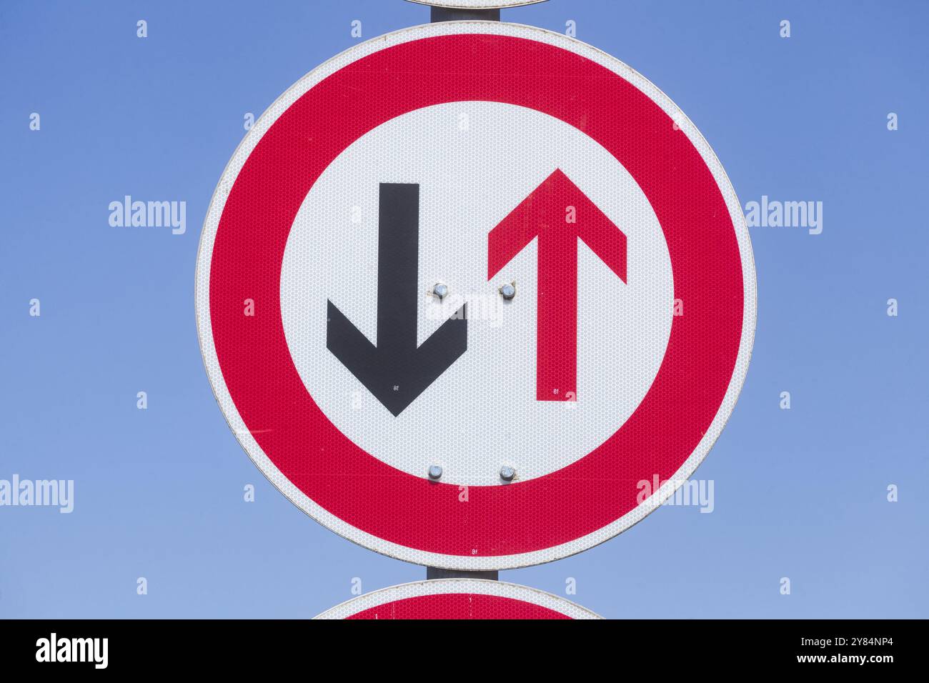 Traffic sign Priority for oncoming traffic, Germany, Europe Stock Photo ...