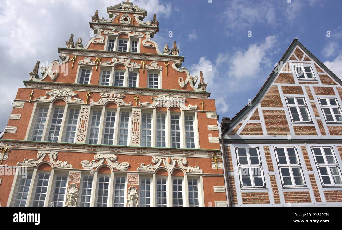 The Mayor-Hintze-Haus at the Old Hanseatic Harbour in Stade is a gabled ...