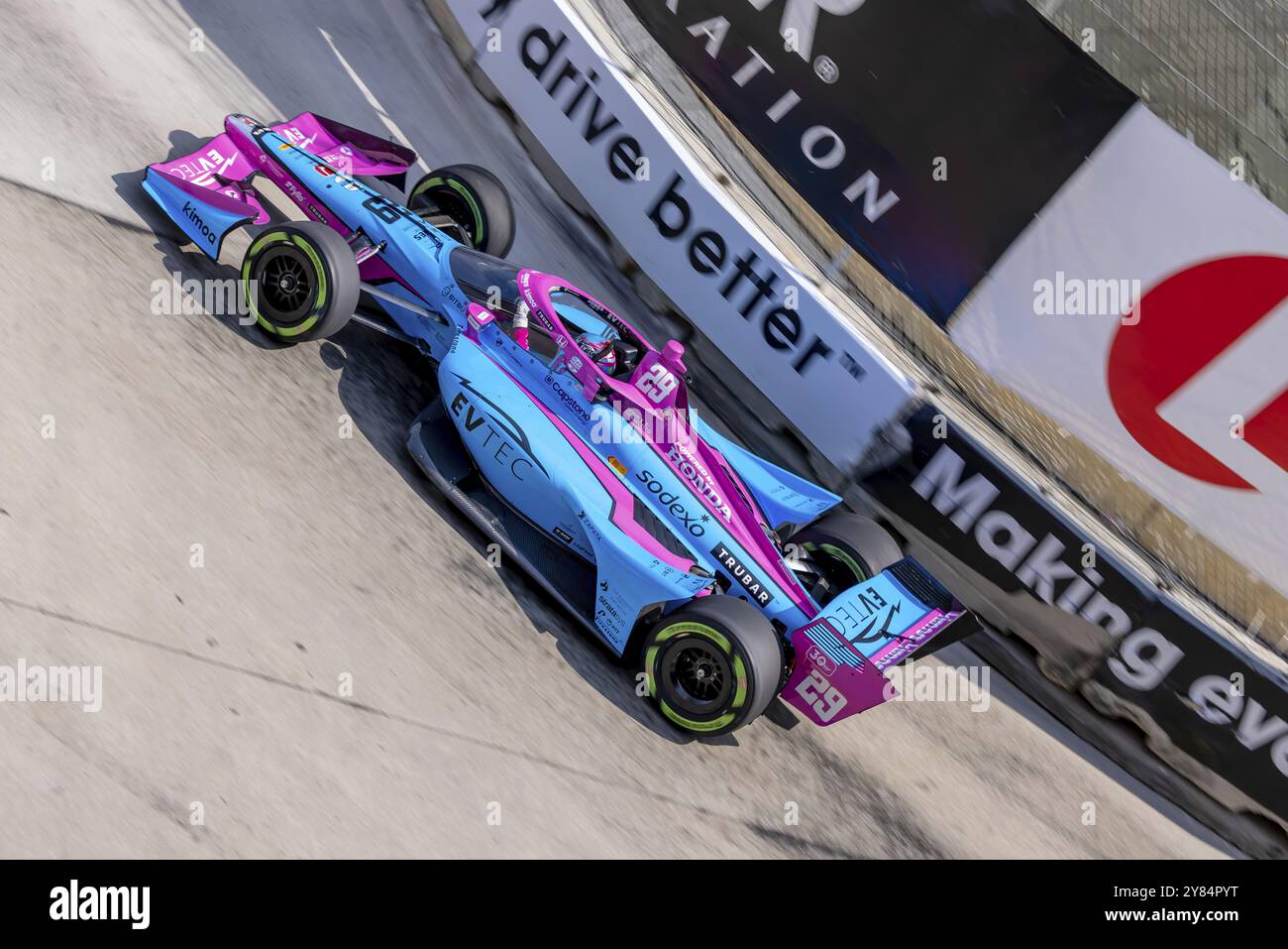 INDYCAR driver, DEVLIN DeFRANCESCO (29) of Toronto, Canada, travels ...