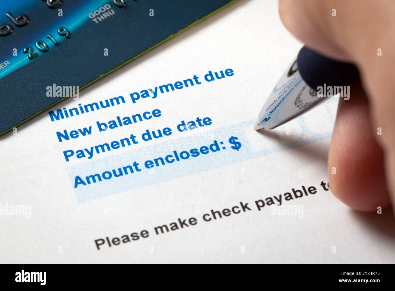 Credit card statement bill Stock Photo - Alamy