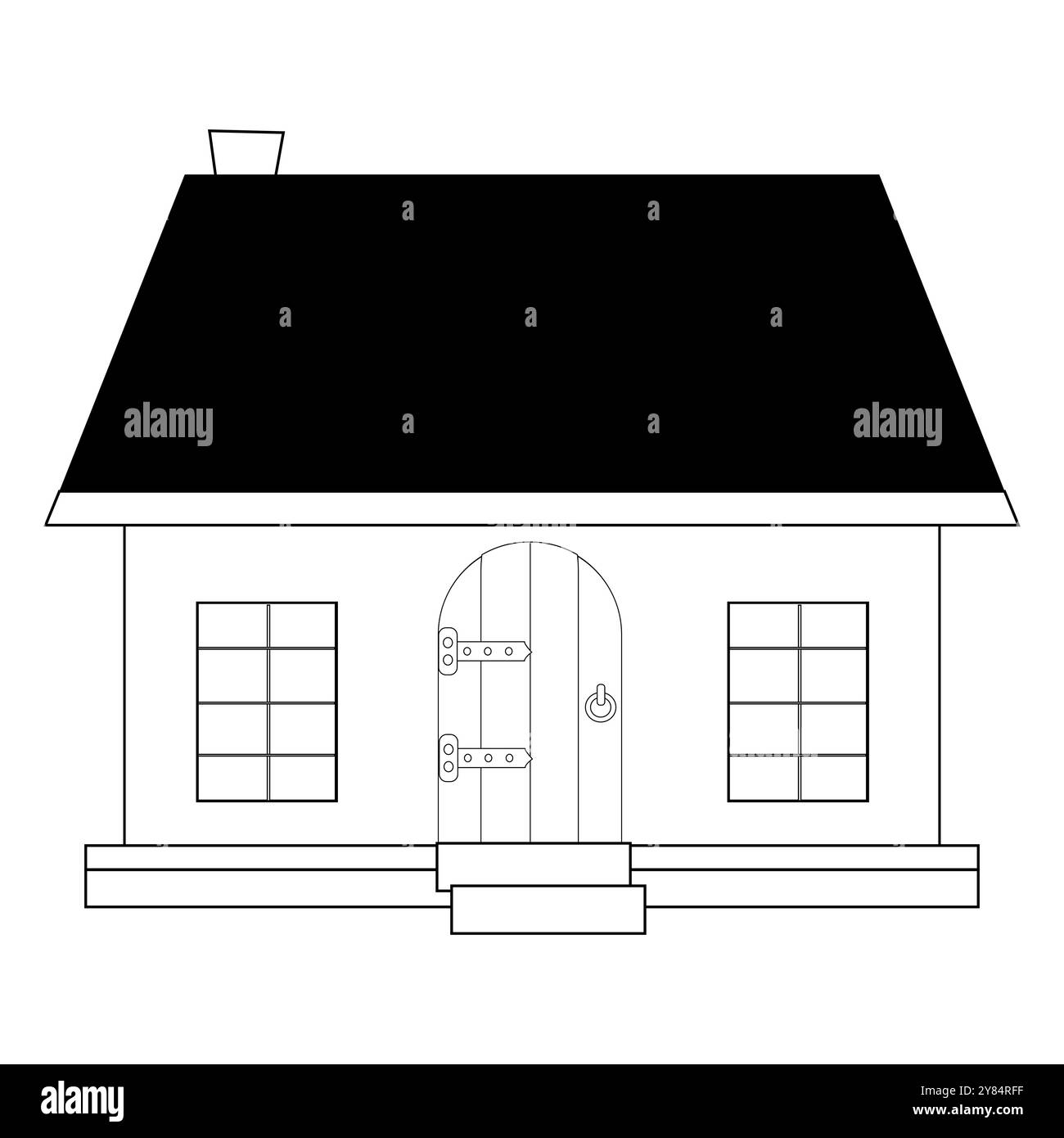 Simple house design icon vector, House Icon with Editable Stroke and ...