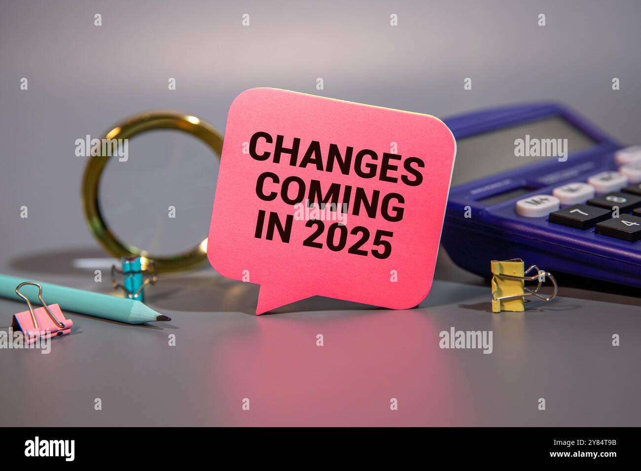 Changes Coming in 2025 text on notepad concept background Stock Photo ...