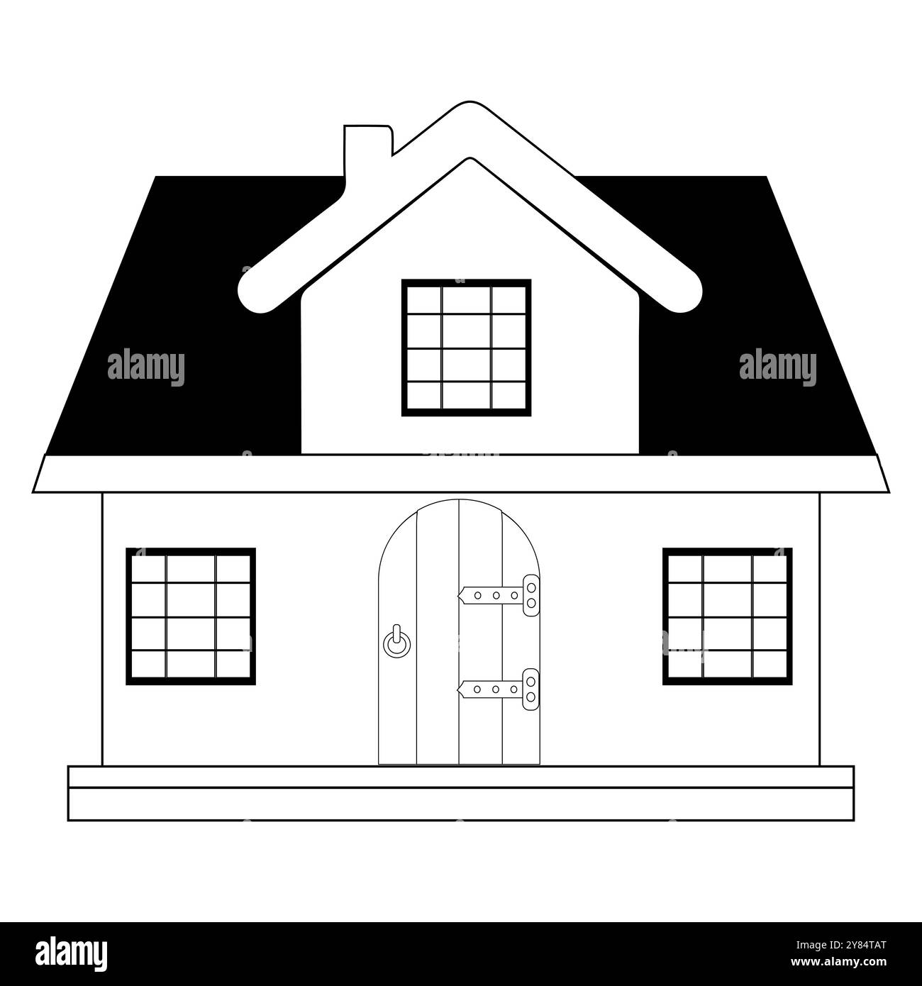 Simple house design icon vector, House Icon with Editable Stroke and ...