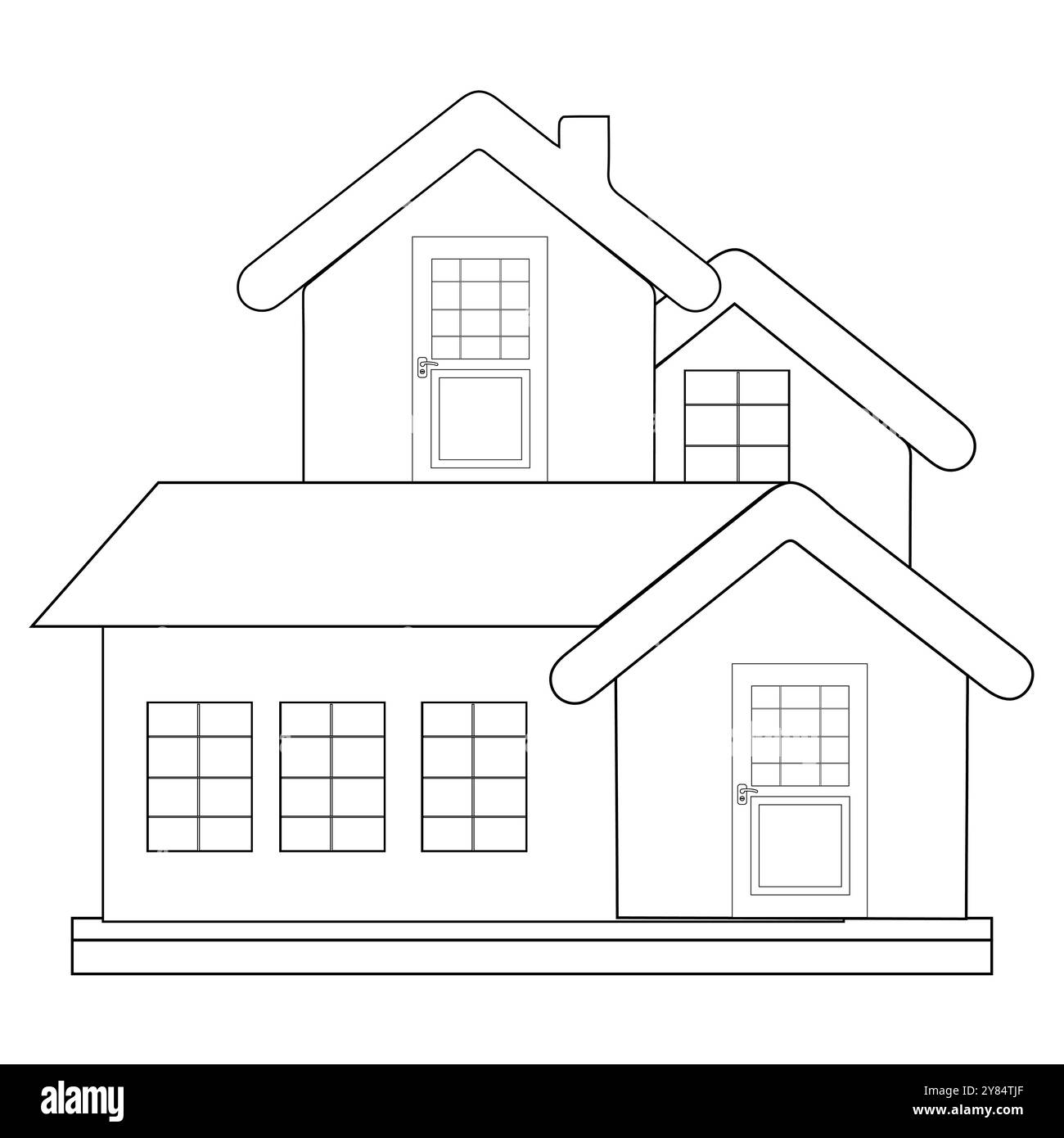 Simple house design icon vector, House Icon with Editable Stroke and ...
