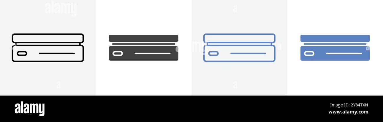 playstation icon linear thin line icon graphics set black and white ...