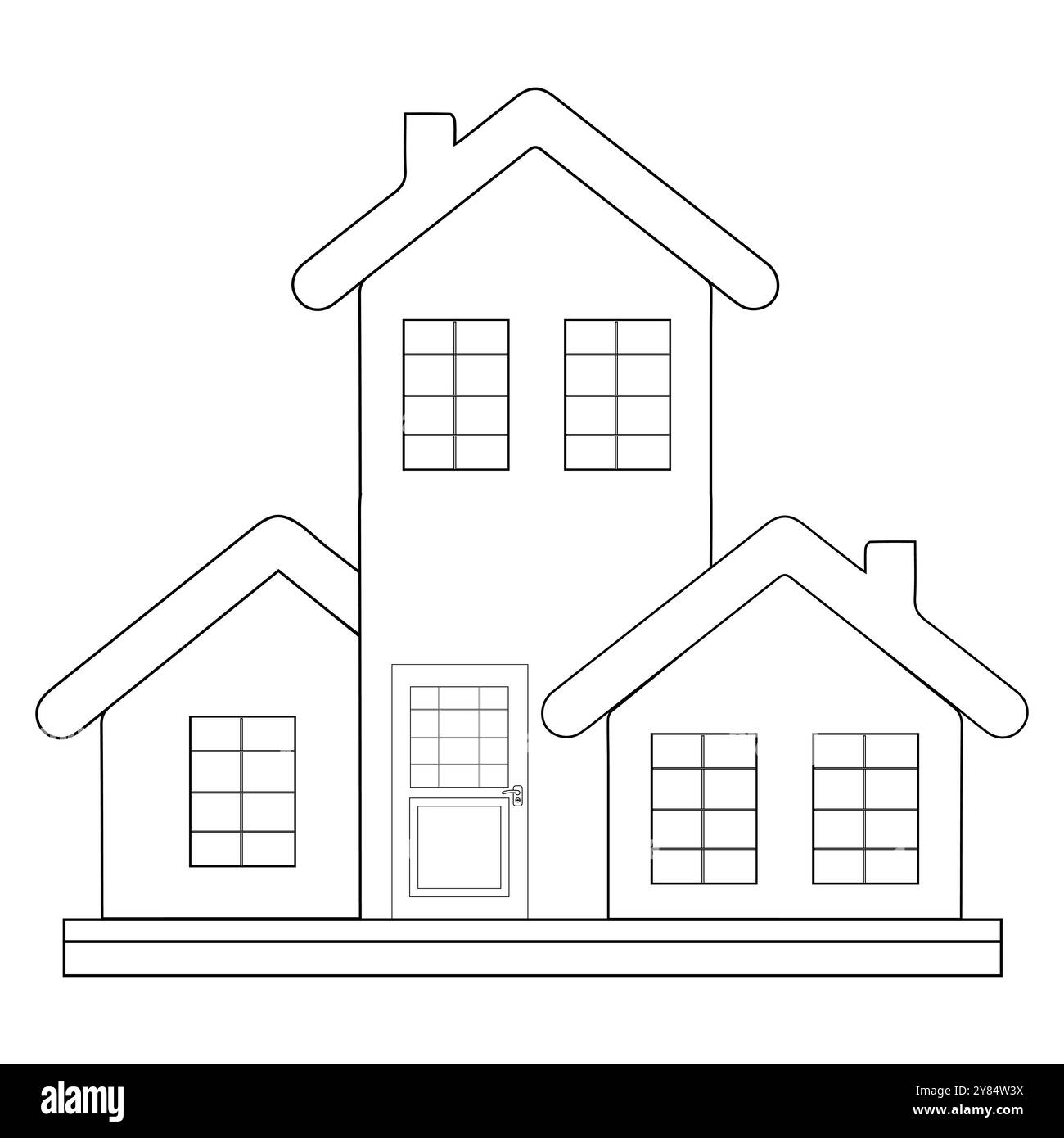 Simple house design icon vector, House Icon with Editable Stroke and ...
