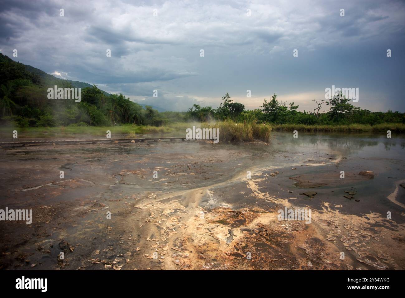 The female hot spring in Semliki National Park - Uganda Stock Photo - Alamy