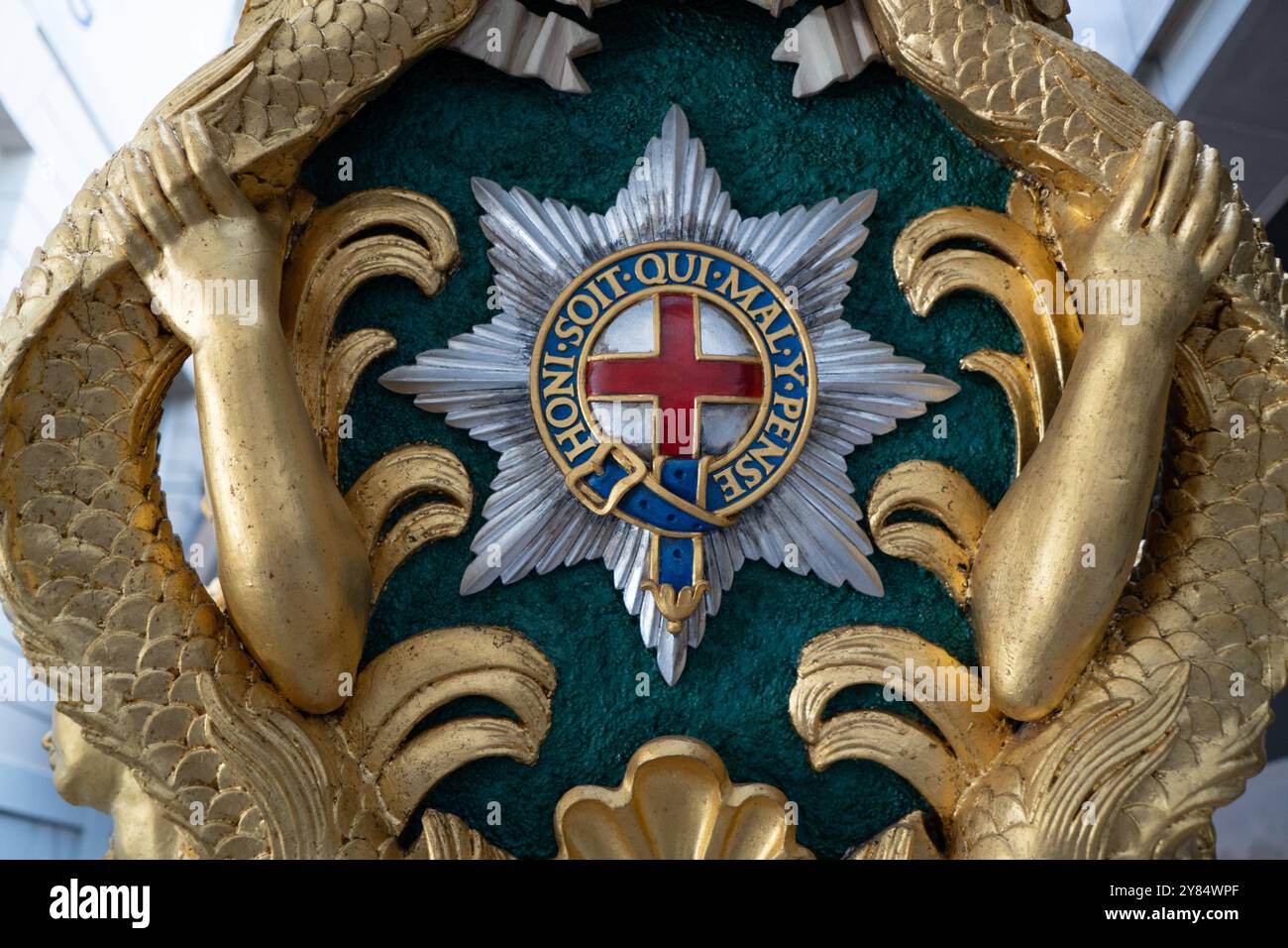 GREENWICH, United Kingdom — An ornate ship decoration featuring the ...