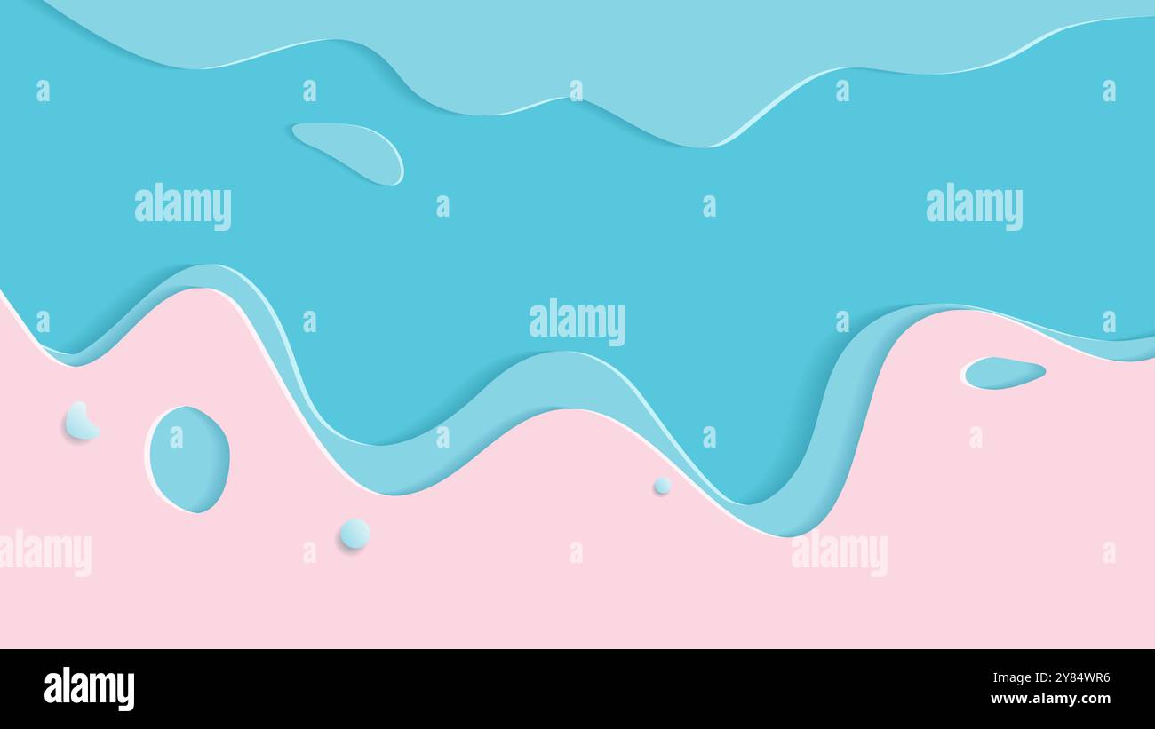 Abstract background slime paper cut style vector illustration Stock ...