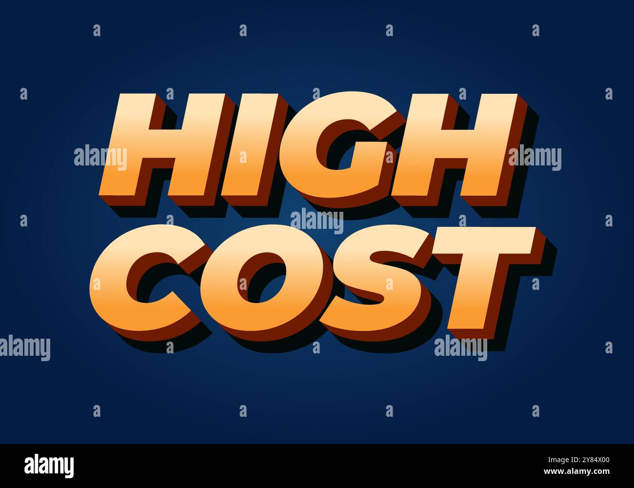 High cost. text effect design for promotional ads in 3D style Stock ...