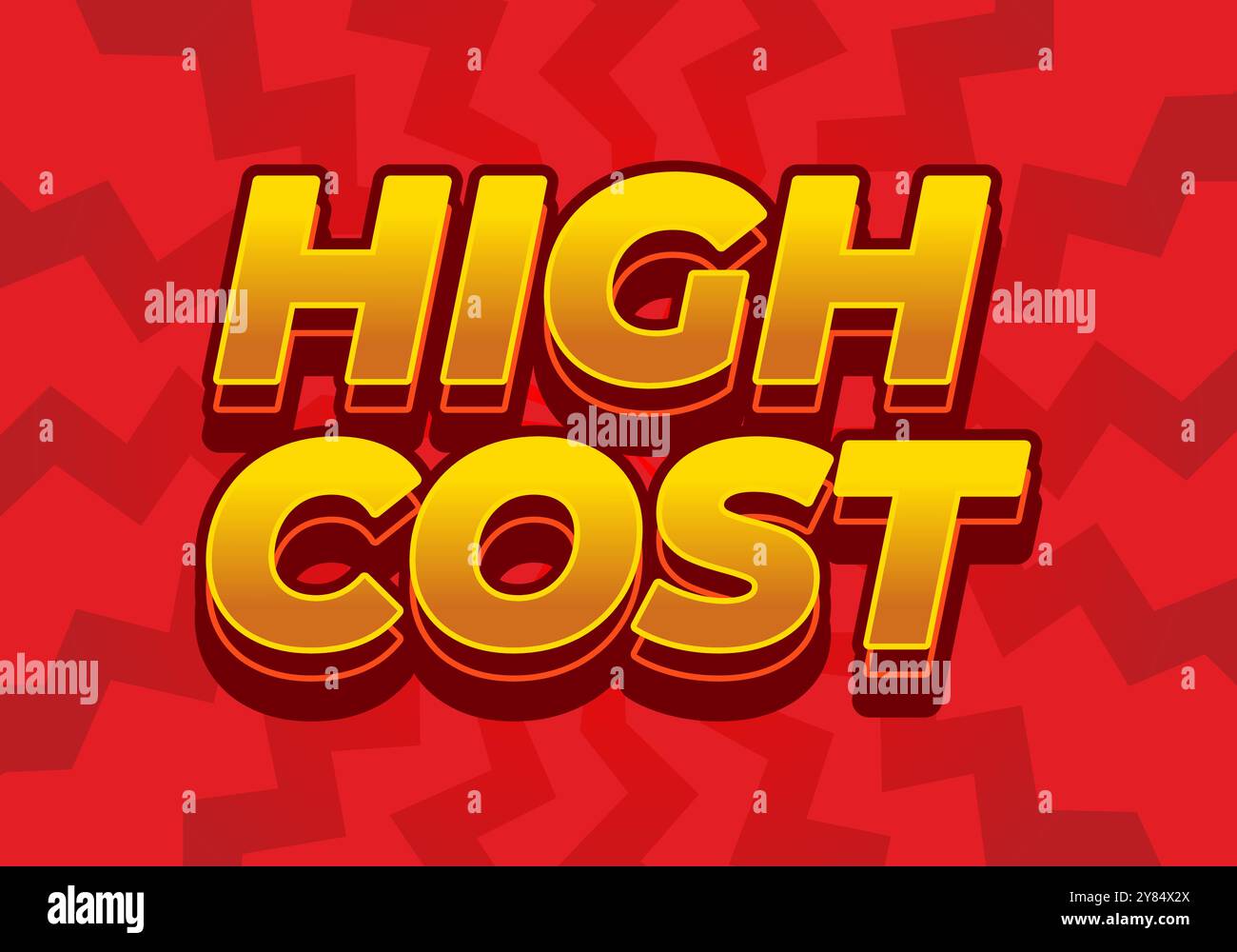 High cost. text effect design for promotional ads in 3D style Stock ...