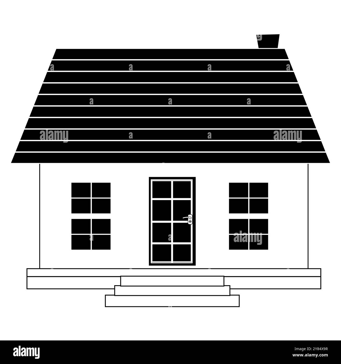 Simple house design icon vector, House Icon with Editable Stroke and ...