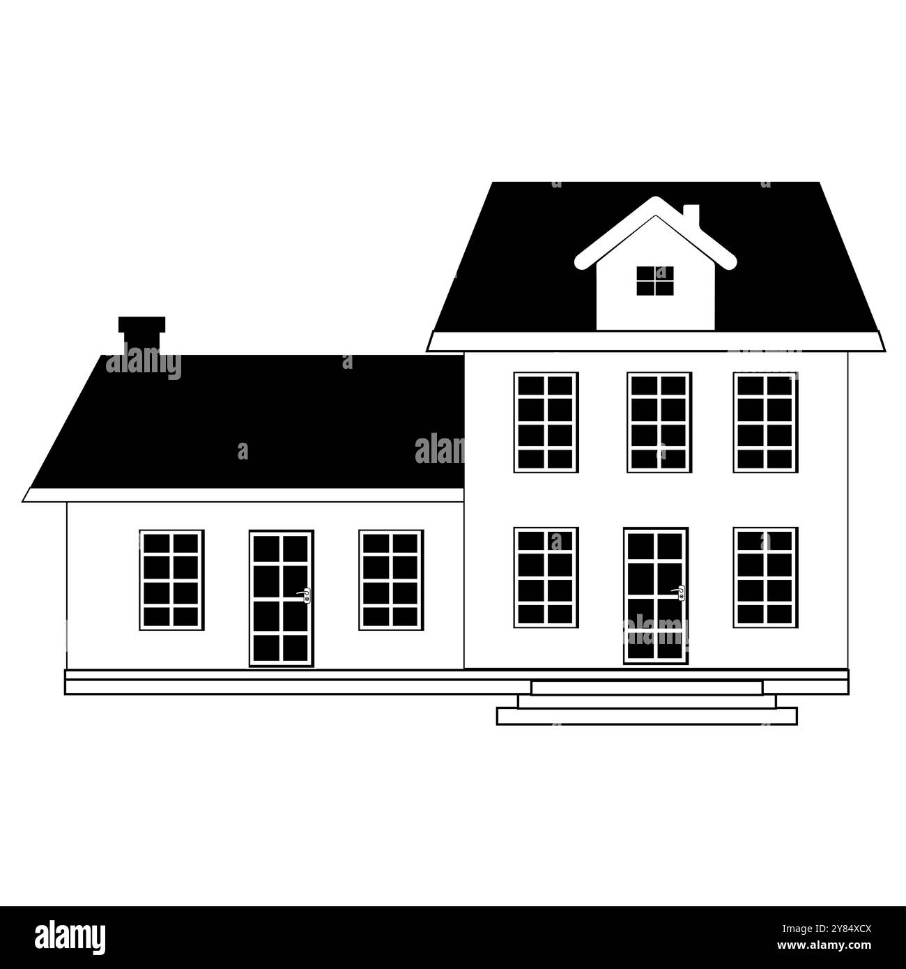 Simple house design icon vector, House Icon with Editable Stroke and ...