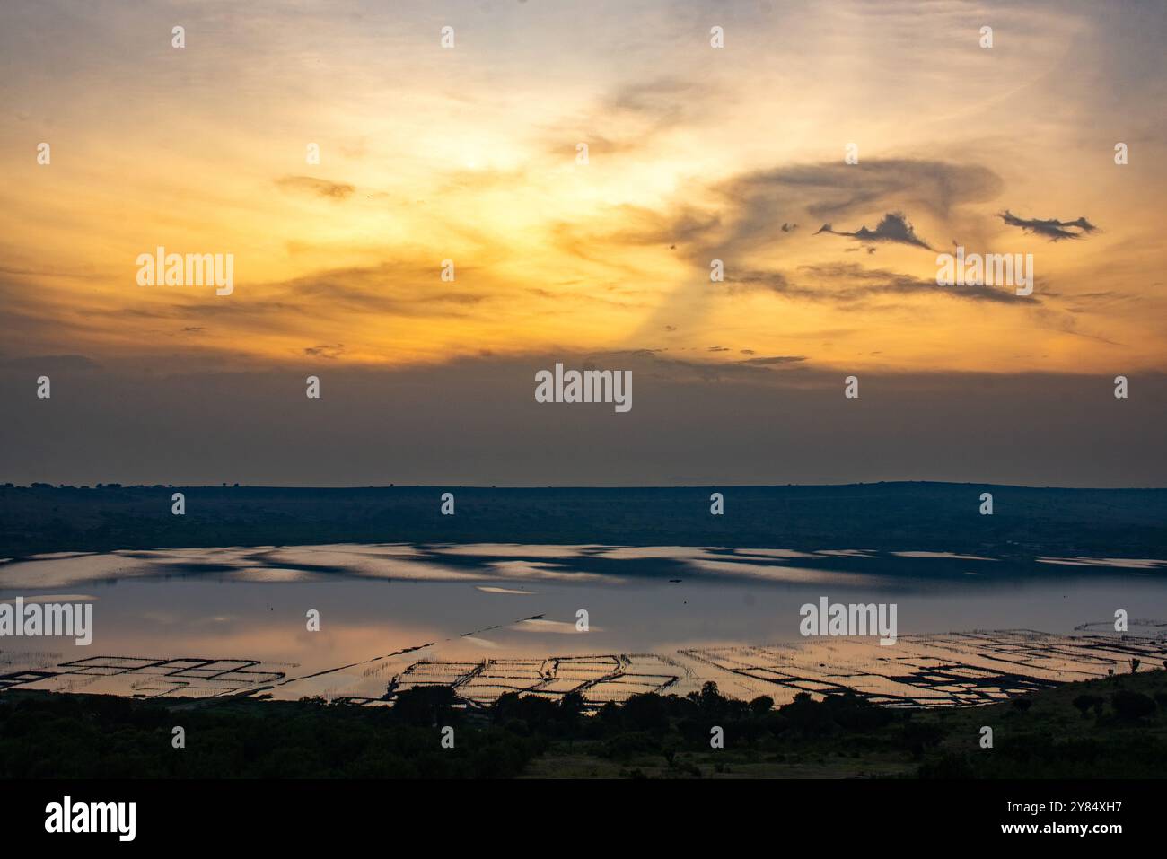 Katwe Salt Lake in Queen Elizabeth National Park - Uganda Stock Photo ...