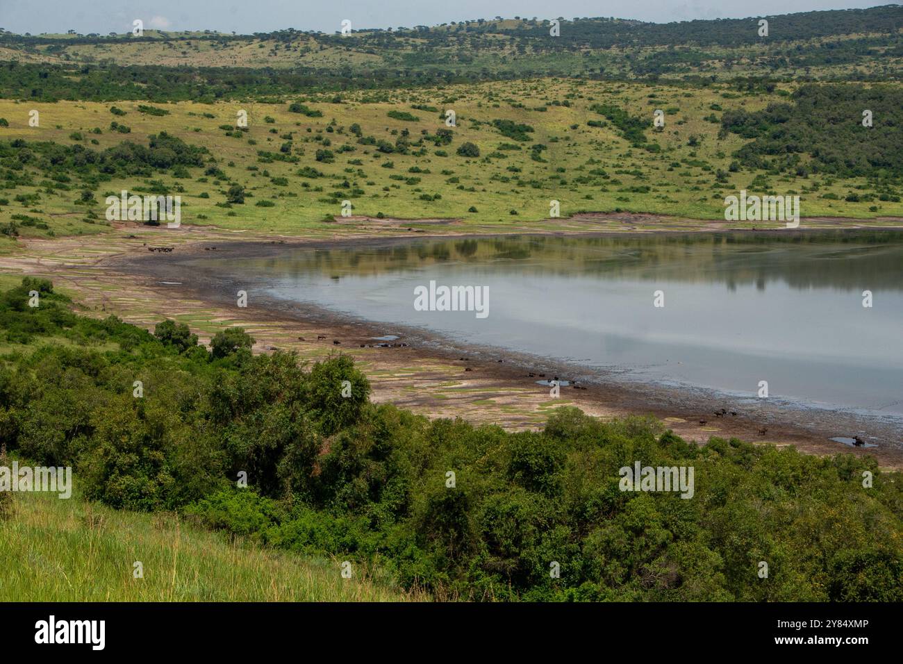 Lake Nyamunuka in Katwe, Queen Elizabeth National Pak - Ugandal Stock ...