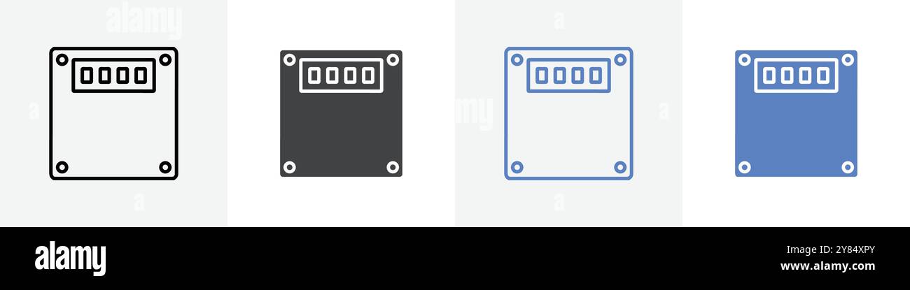 weighting scale icon linear thin line icon graphics set black and white ...