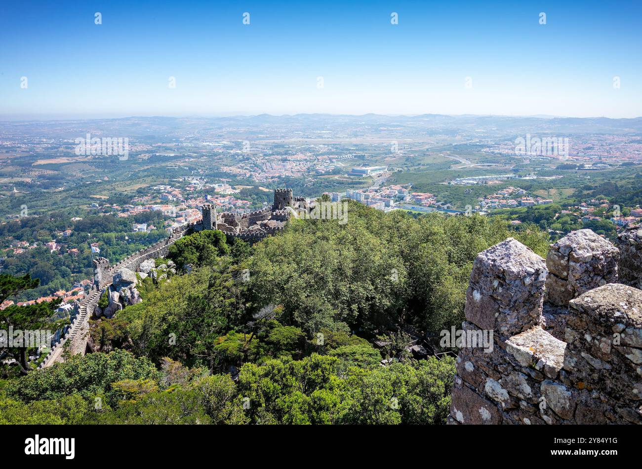SINTRA, Portugal — A sweeping panoramic view from atop the ramparts of ...