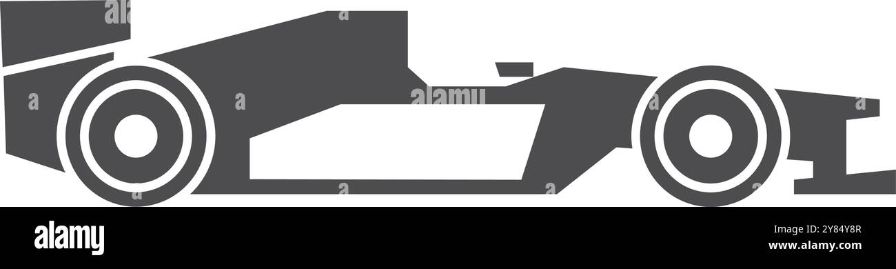 Speed racing car side view. Fast drive black icon Stock Vector Image ...