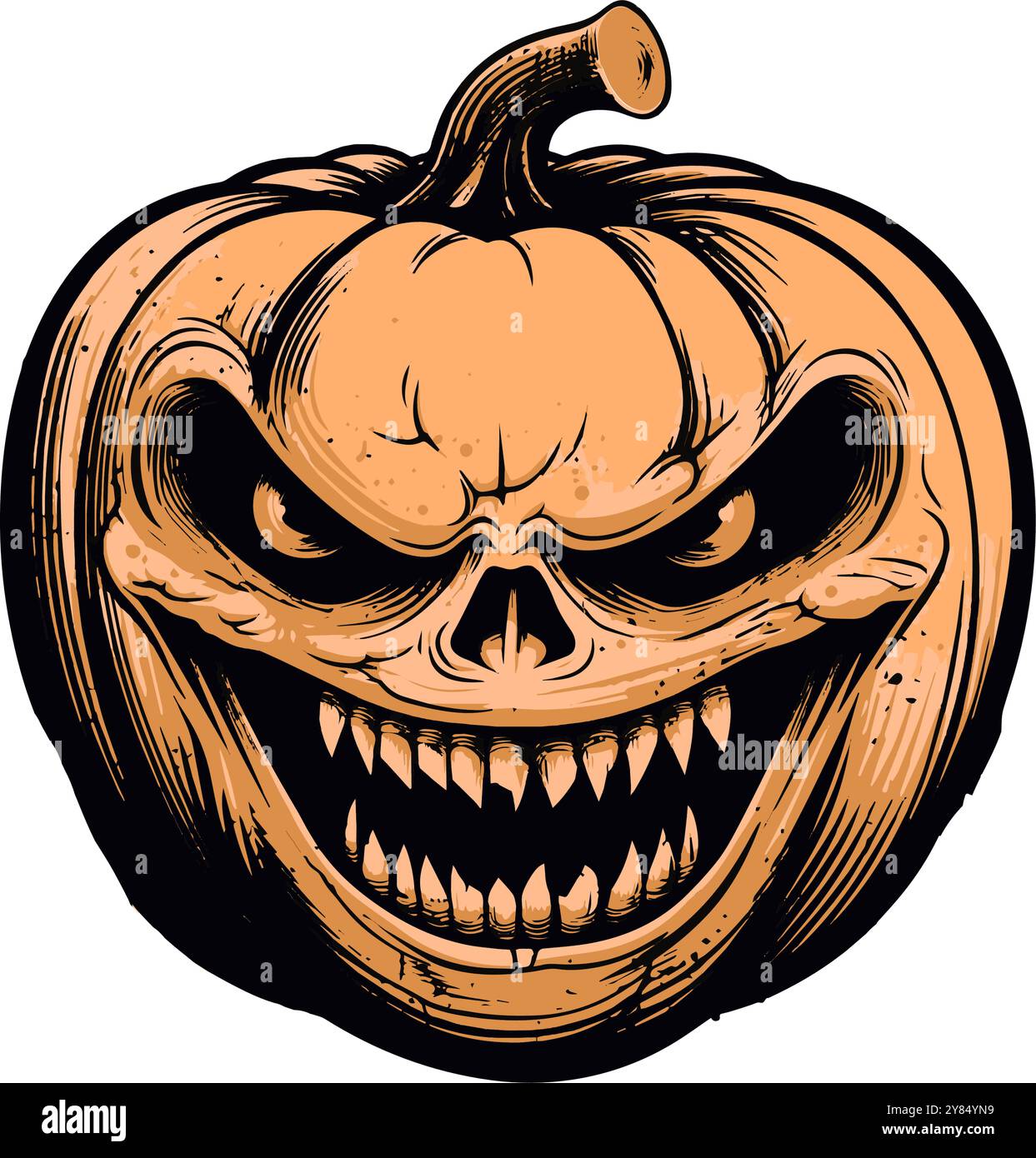 Scary pumpkin spooky horror element vector image Scary pumpkin spooky ...