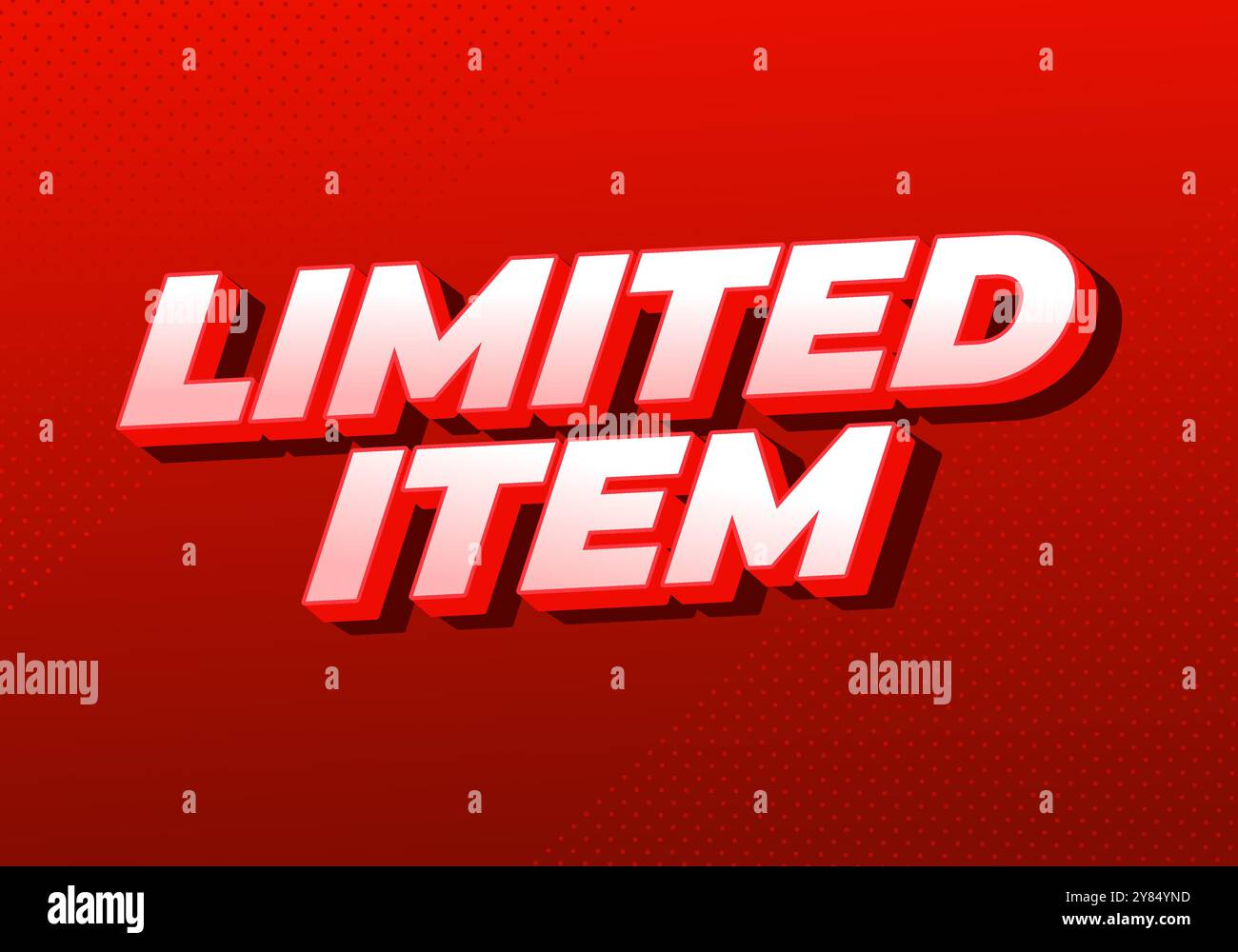 Limited item. Text effect design of digital ads in 3D style Stock ...