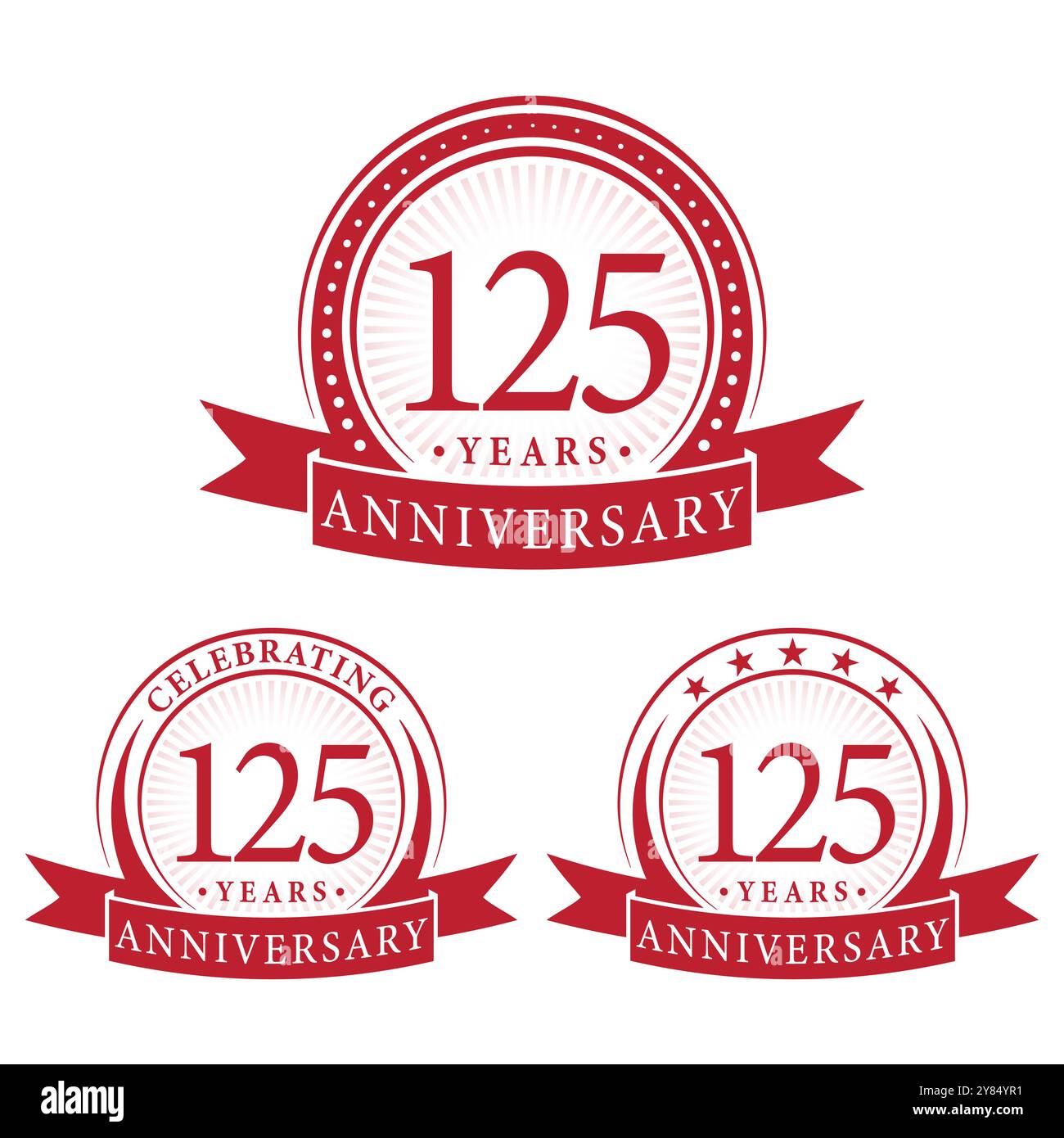 125 years anniversary logo collections. Set of 125th Anniversary ...