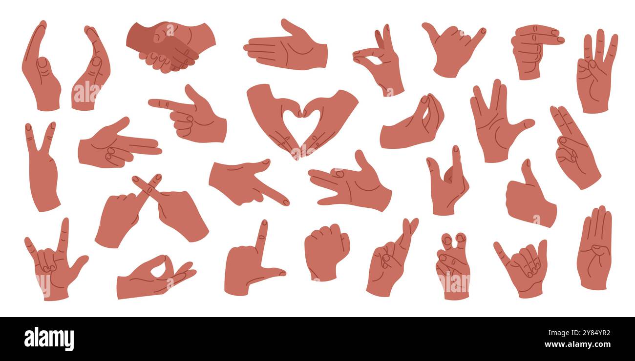 Different poses hands isolated gestures hi-res stock photography and ...