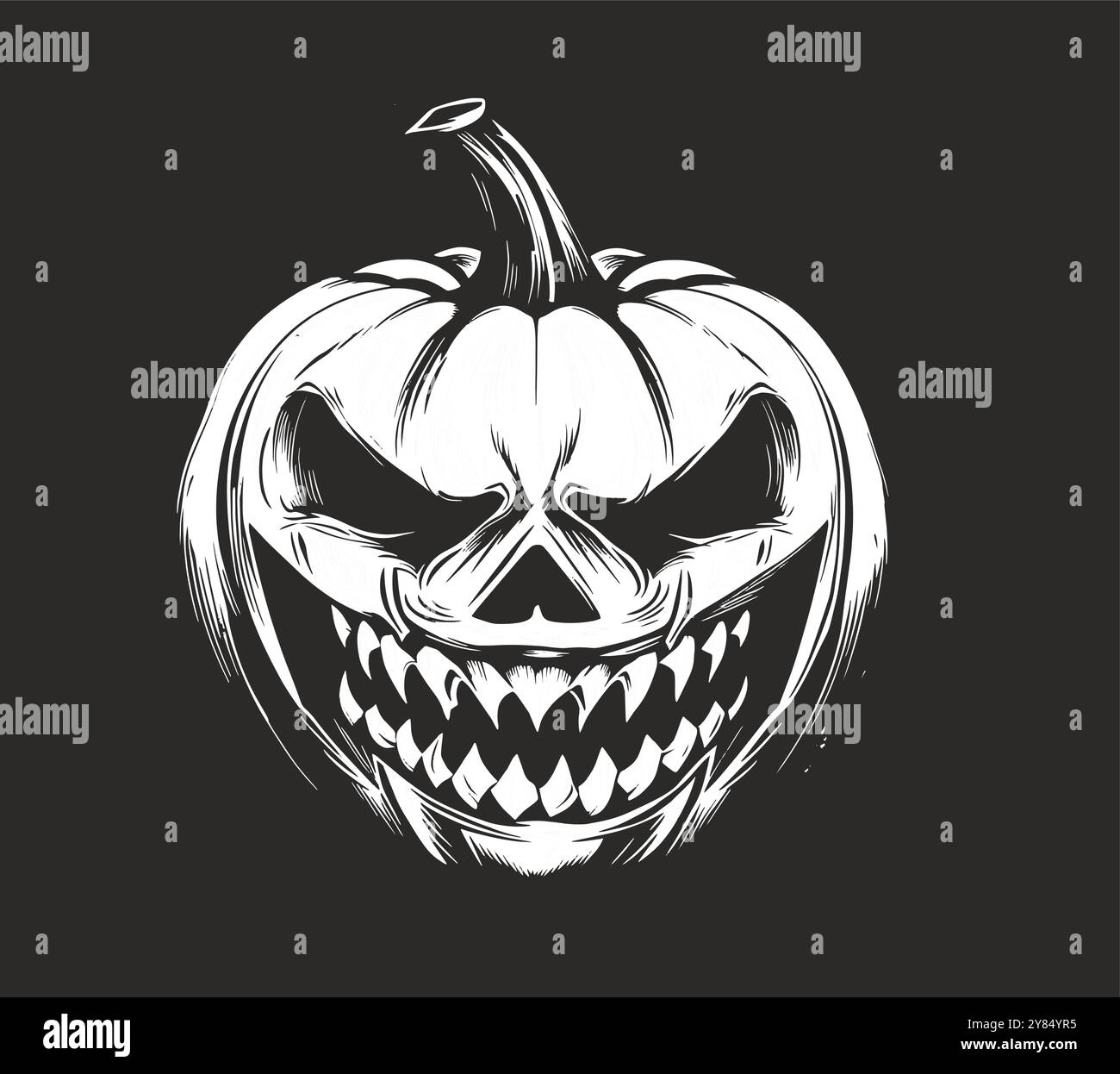 Scary pumpkin spooky horror element vector image Scary pumpkin spooky ...