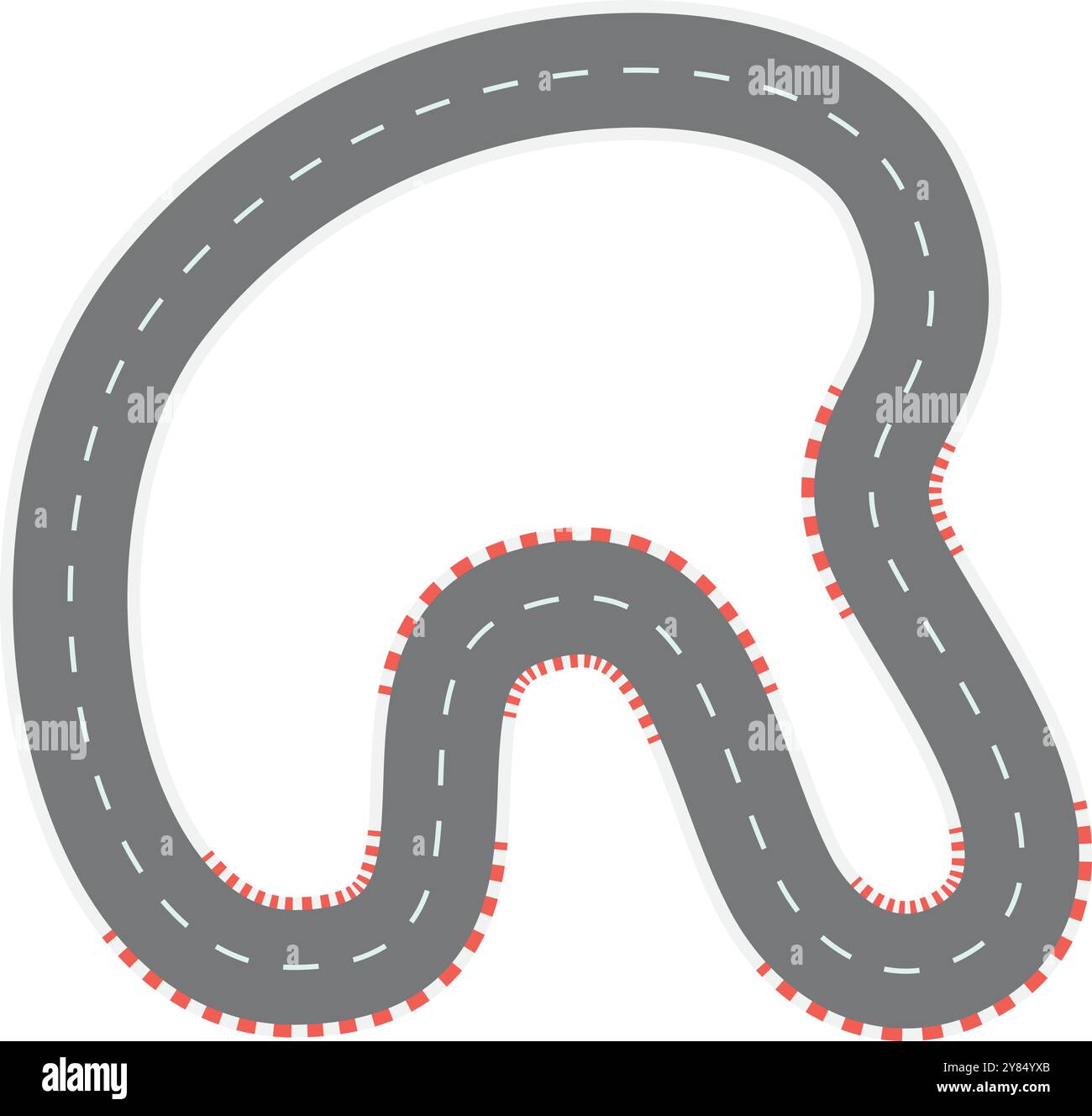 Asphalt cross road plan Cut Out Stock Images & Pictures - Alamy