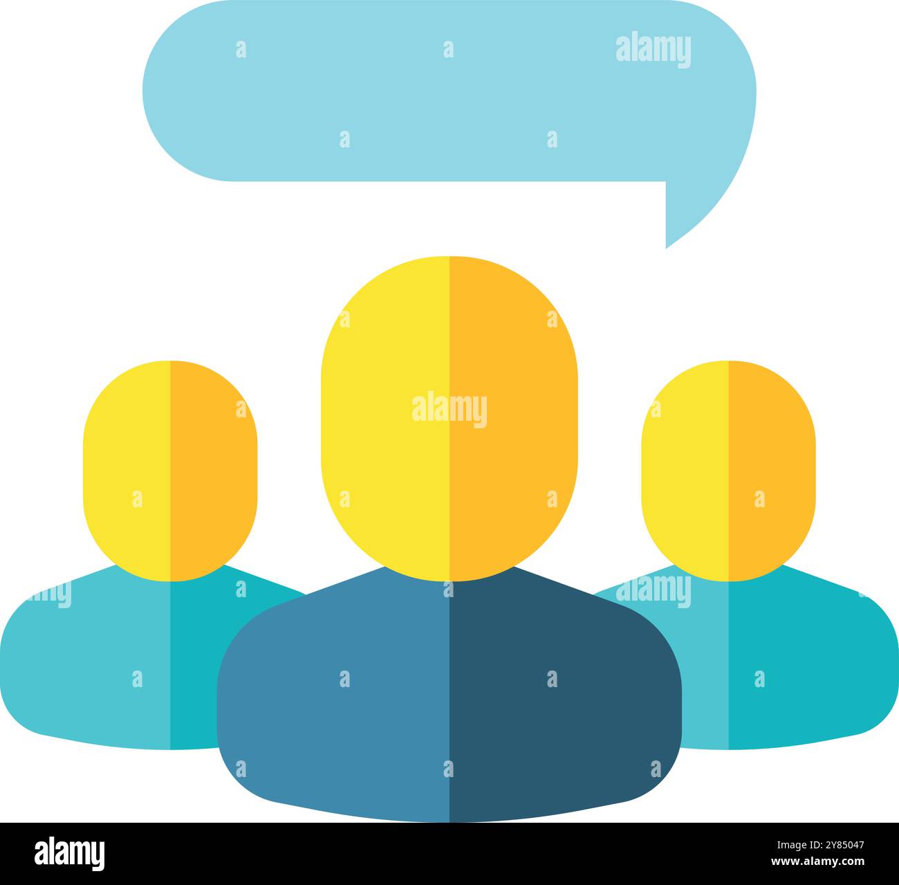 Social communication flat icon. People talk symbol Stock Vector Image ...