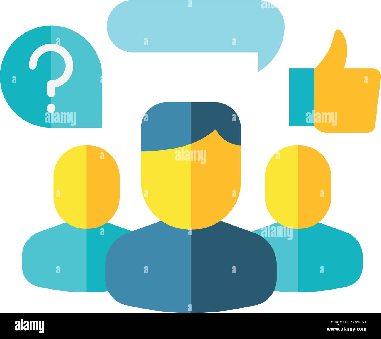 Human communication flat icon. Chat speech boxes and emoji Stock Vector ...