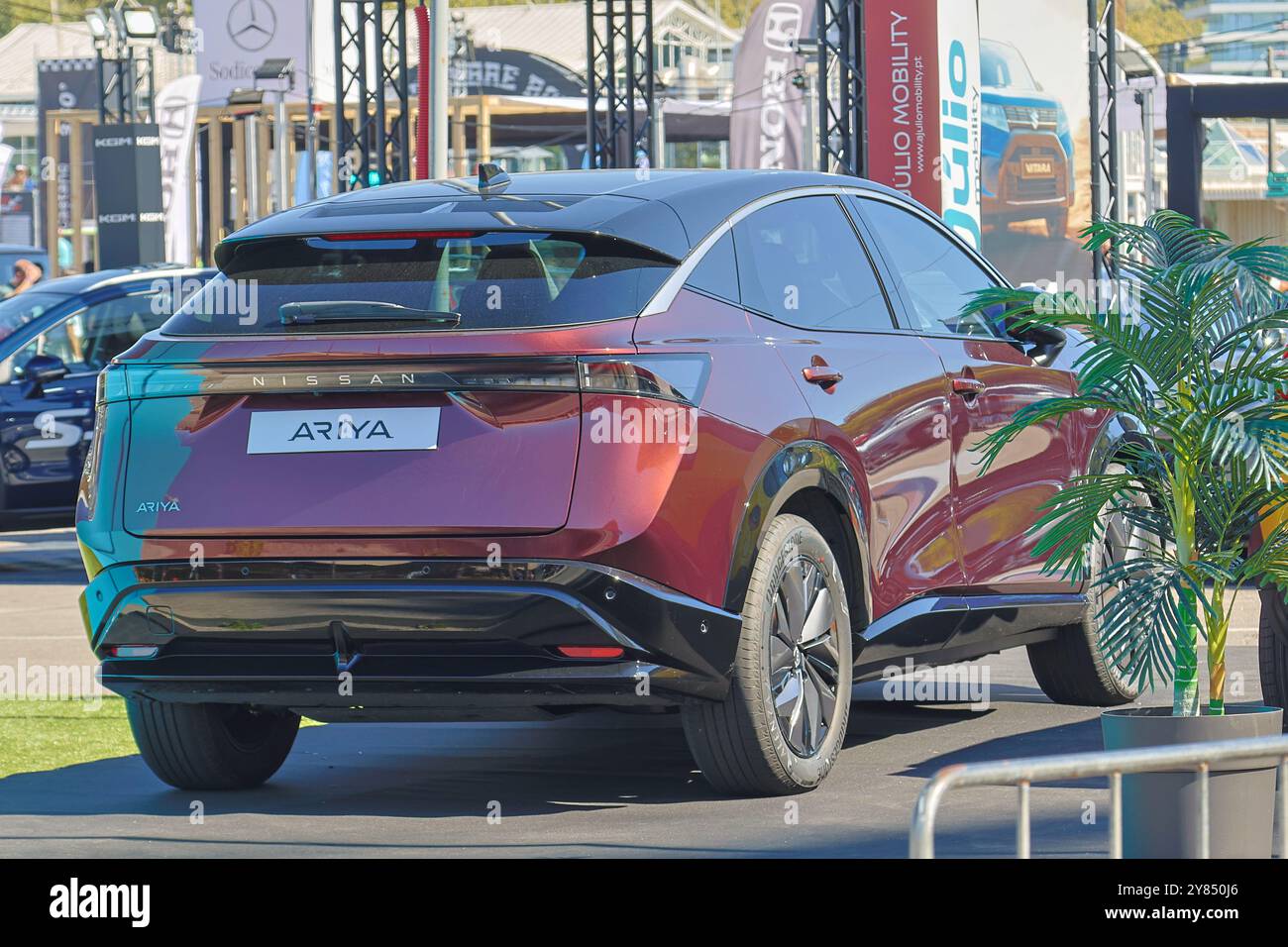 Brand new nissan ariya electric suv parked at a dealership, showcasing ...